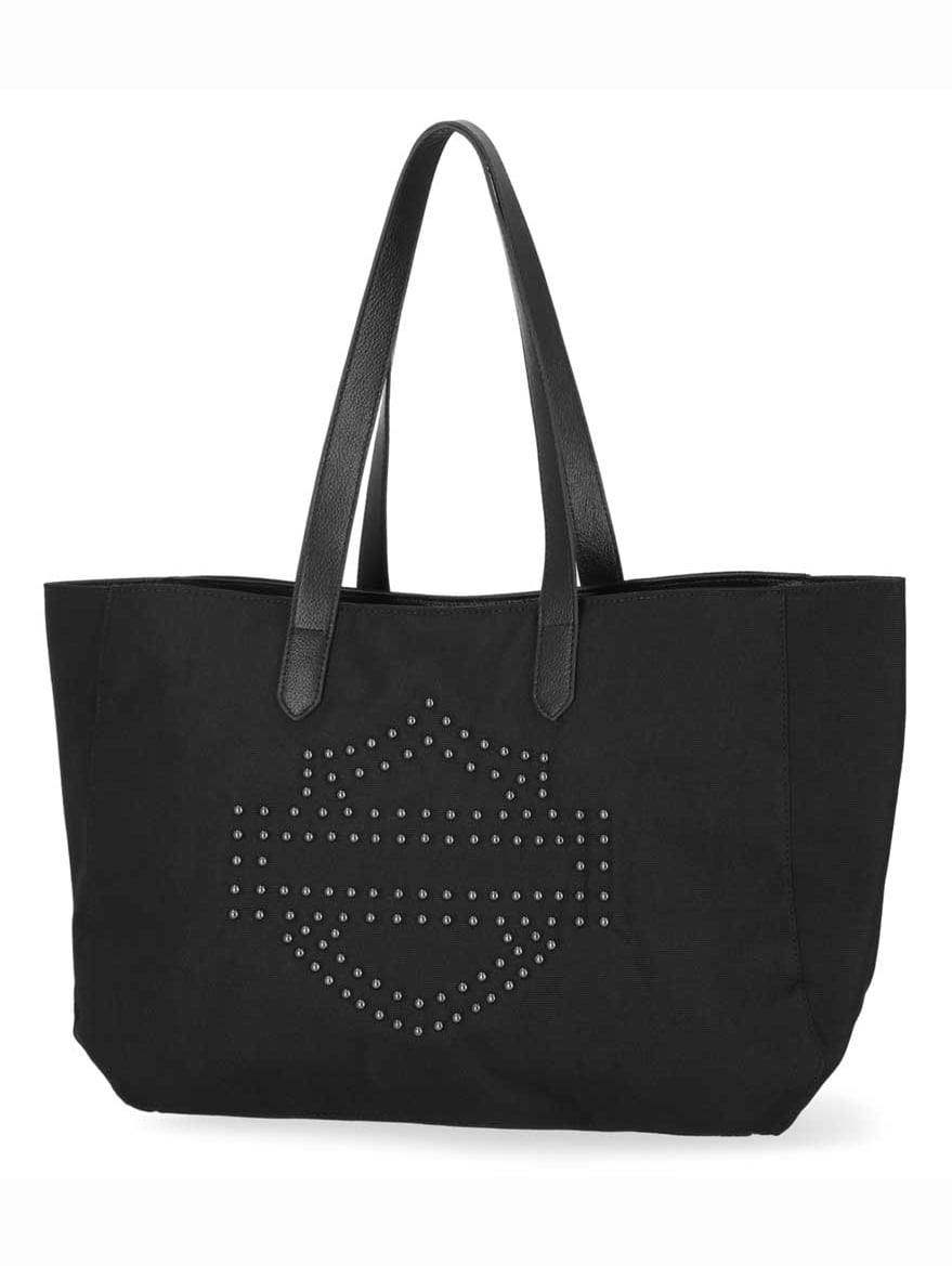 Harley-Davidson Women's Studded Bar & Shield Logo Tote Bag Purse ...