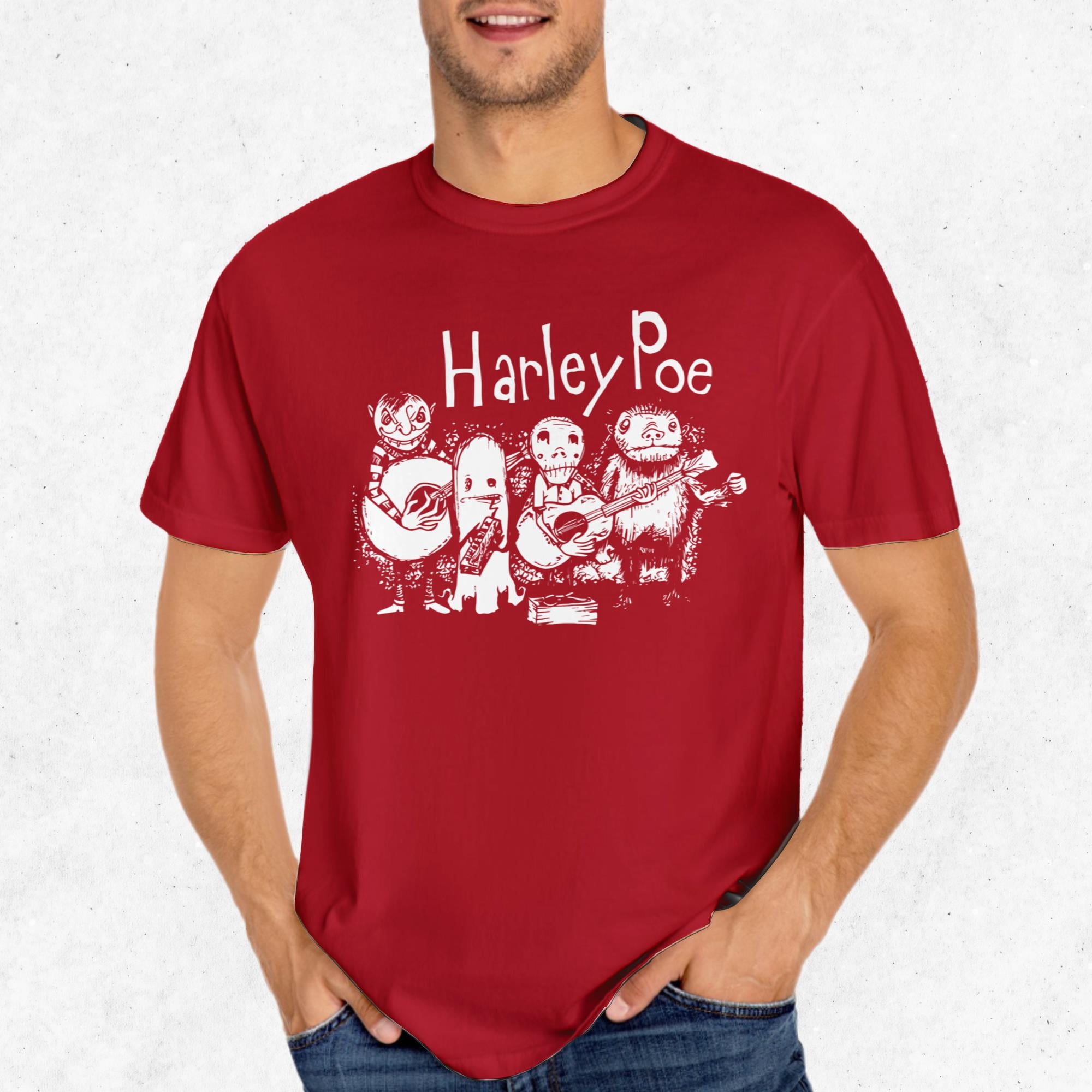 Harley Poe Band T-Shirt - Unique Indie Horror Folk Merch Unisex All Size - Walmart.com