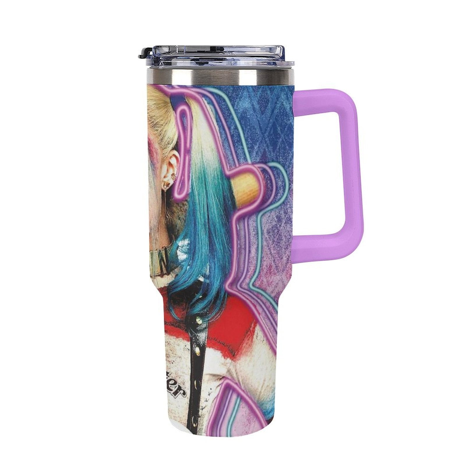 Harley Quinn 40 Oz Tumbler With Handle And Straw, Stainless Steel ...