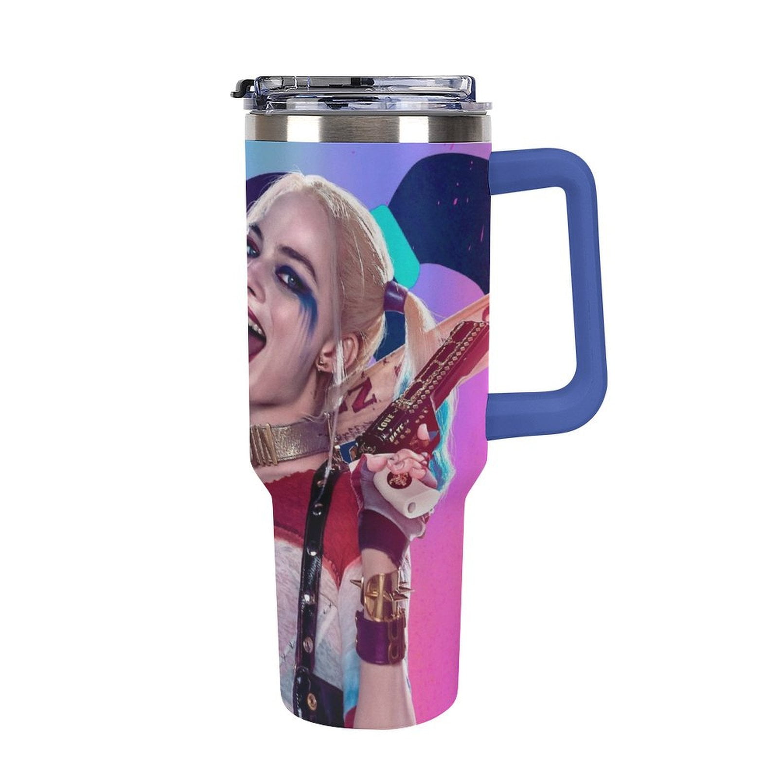 Harley Quinn 40 Oz Tumbler With Handle And Straw, Stainless Steel ...
