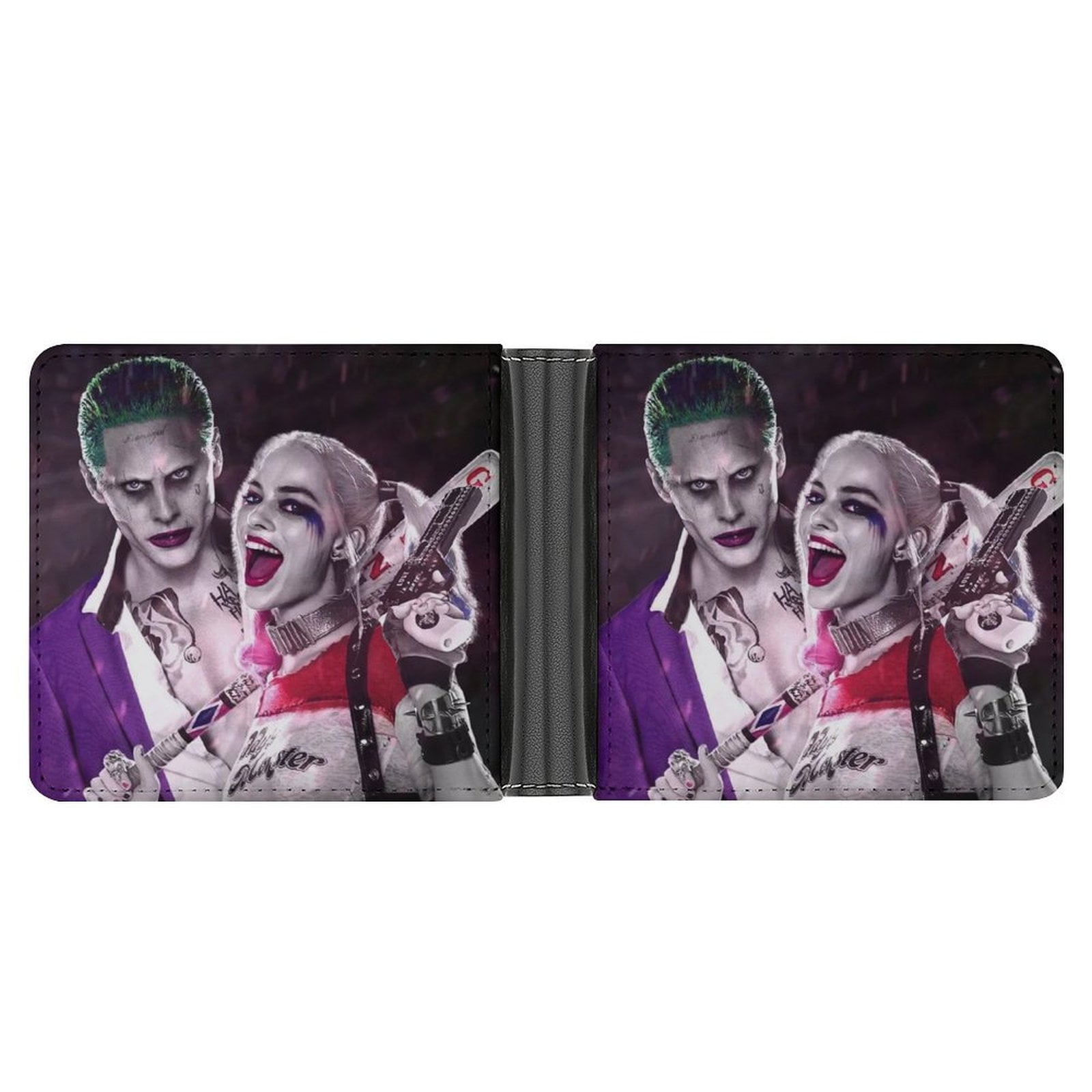 Harley Quinn And Joker PU Leather Bifold Wallet Money Organizers Gift ...