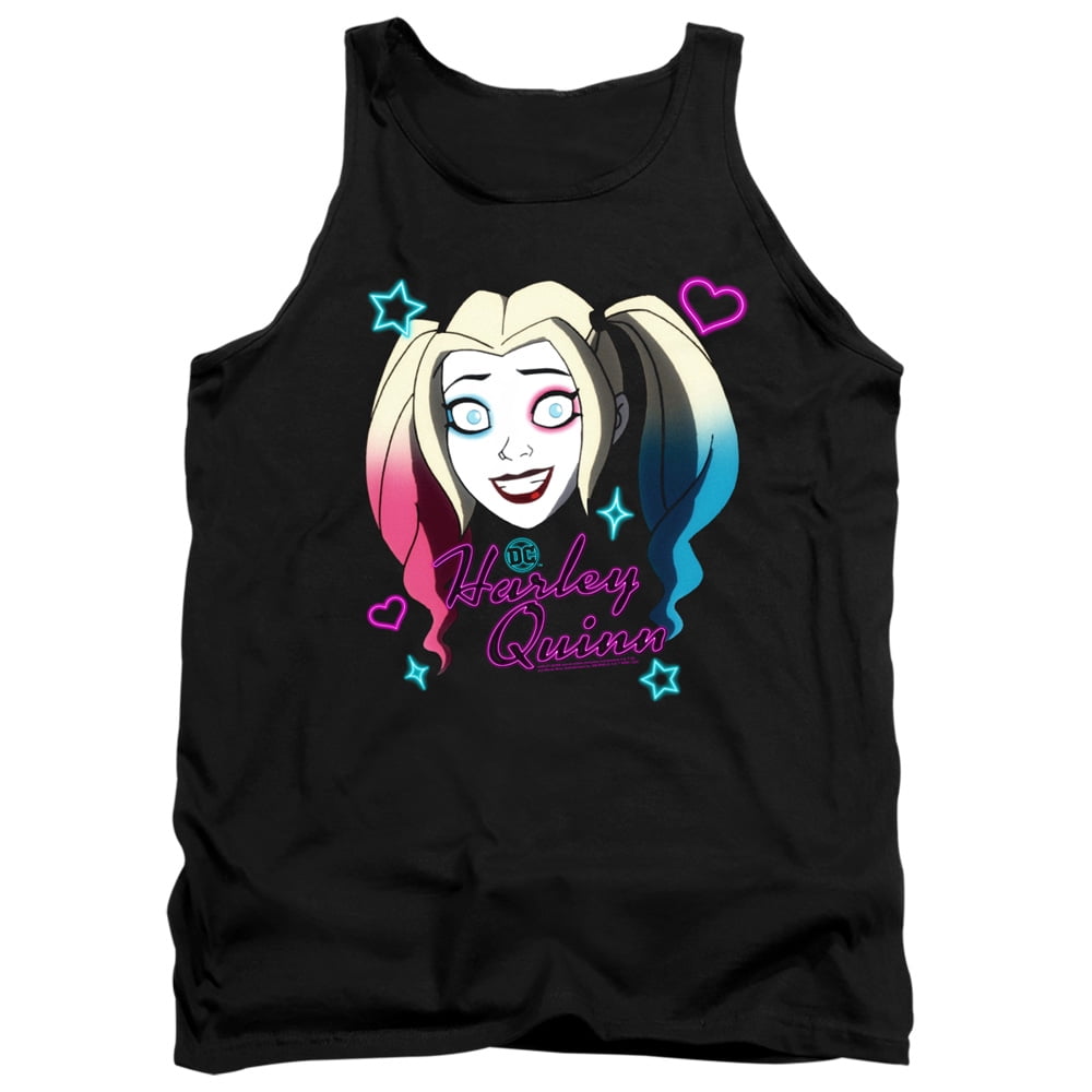 Harley Quinn Animated Series Harley Head Unisex Adult Tank Top (Large ...