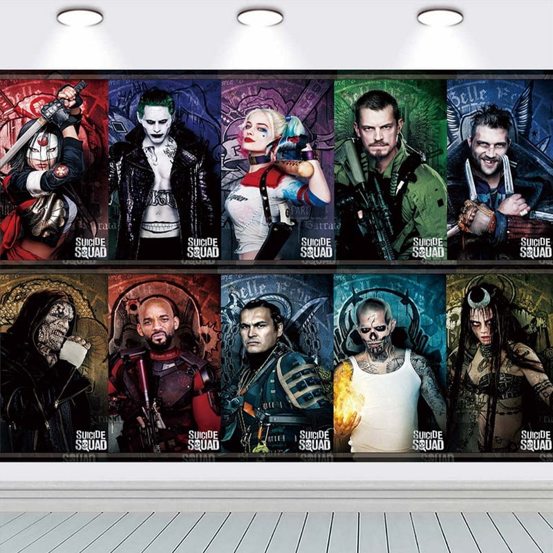 Harley Quinn Backdrop Banner Party Supplies Taspestry Wall Decor Post ...