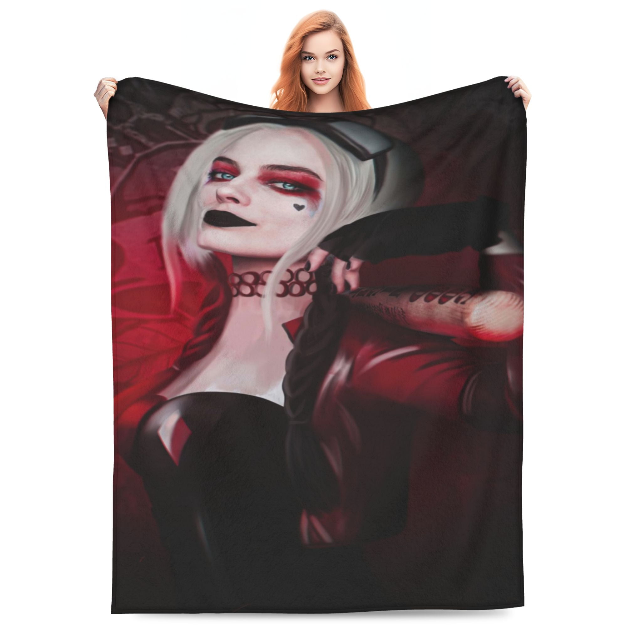 Harley Quinn Bed Blanket 3D Printed Throw Blanket Lightweight Super ...
