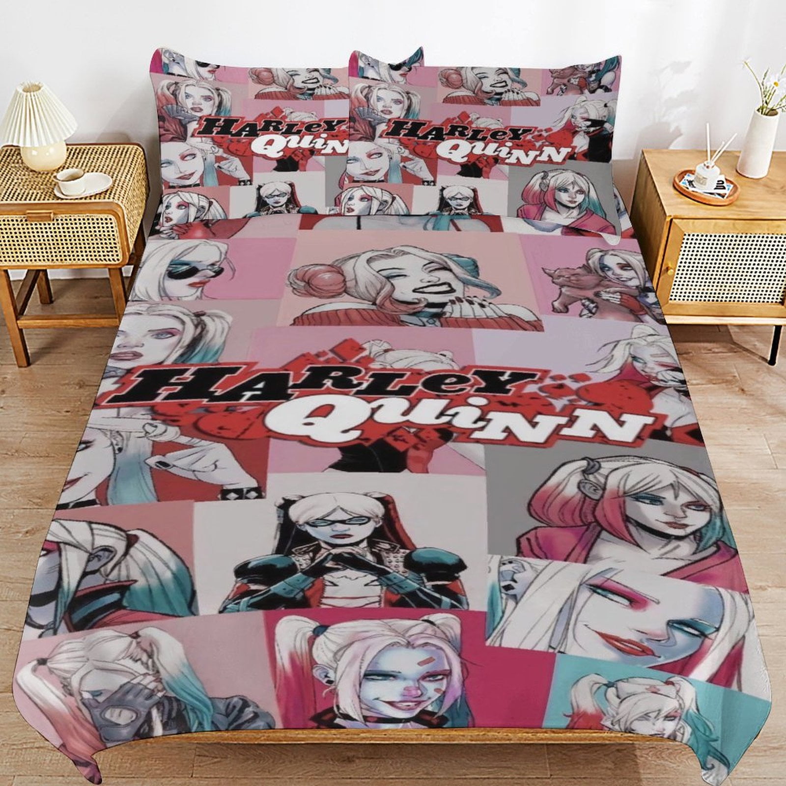 Harley Quinn Bedding Sets Ultra Soft Skin-Friendly Duvet Cover 3 Piece ...