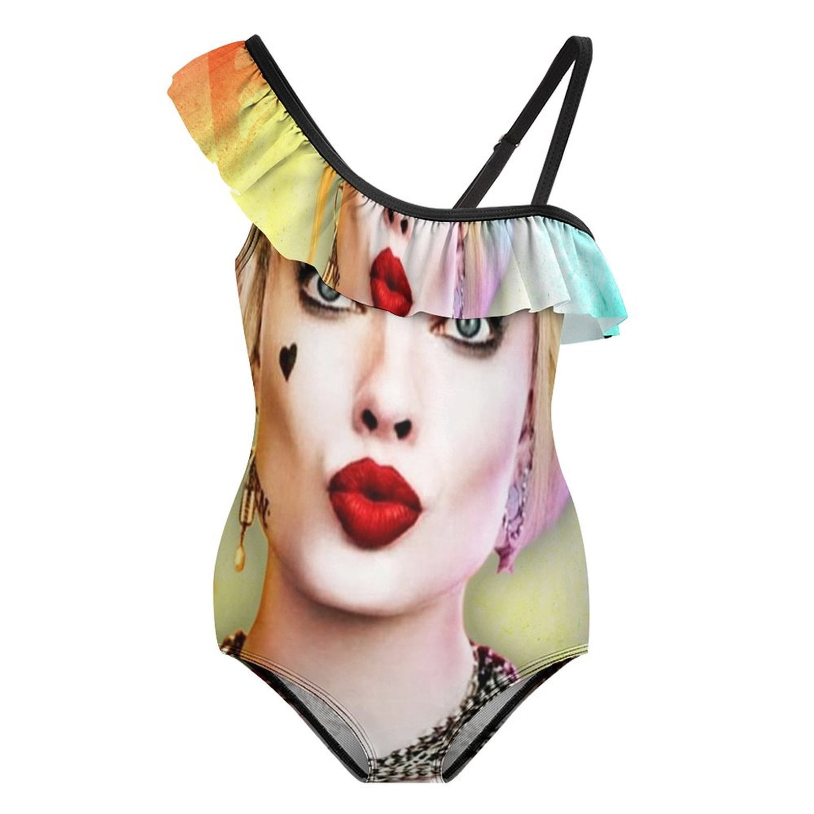 Harley Quinn Birds Of Prey One-Piece Swimsuit for Girls Adjustable One ...