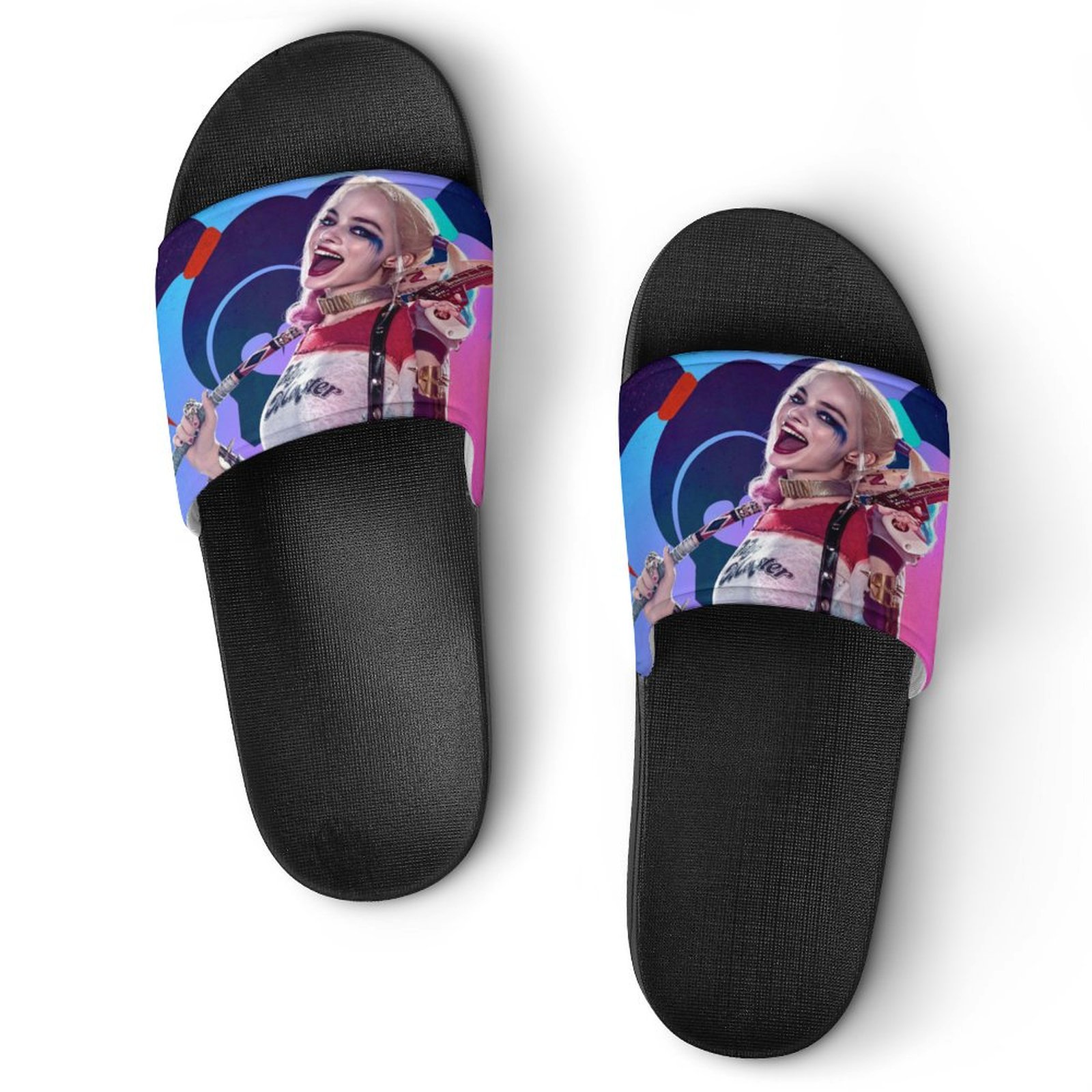 Harley Quinn Boys Slide Sandals, Comfort Casual Pool Slide Outdoor ...