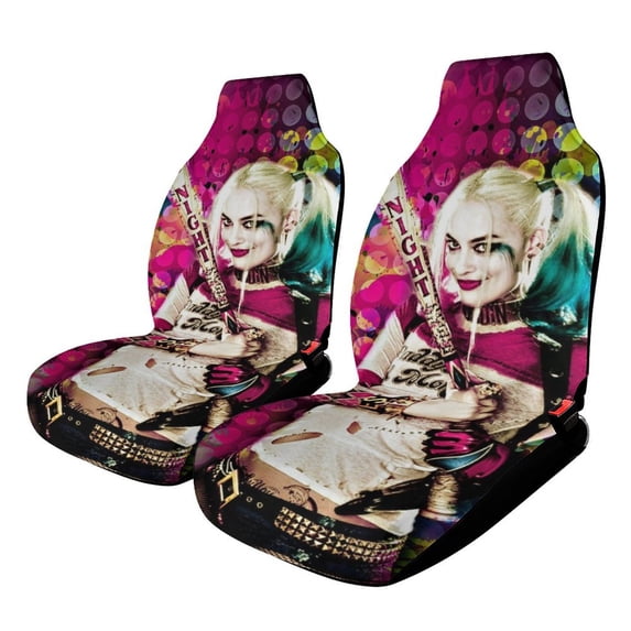 Harley Quinn Car Seat Covers 2PCS Seat Protector Cover Universal Front ...