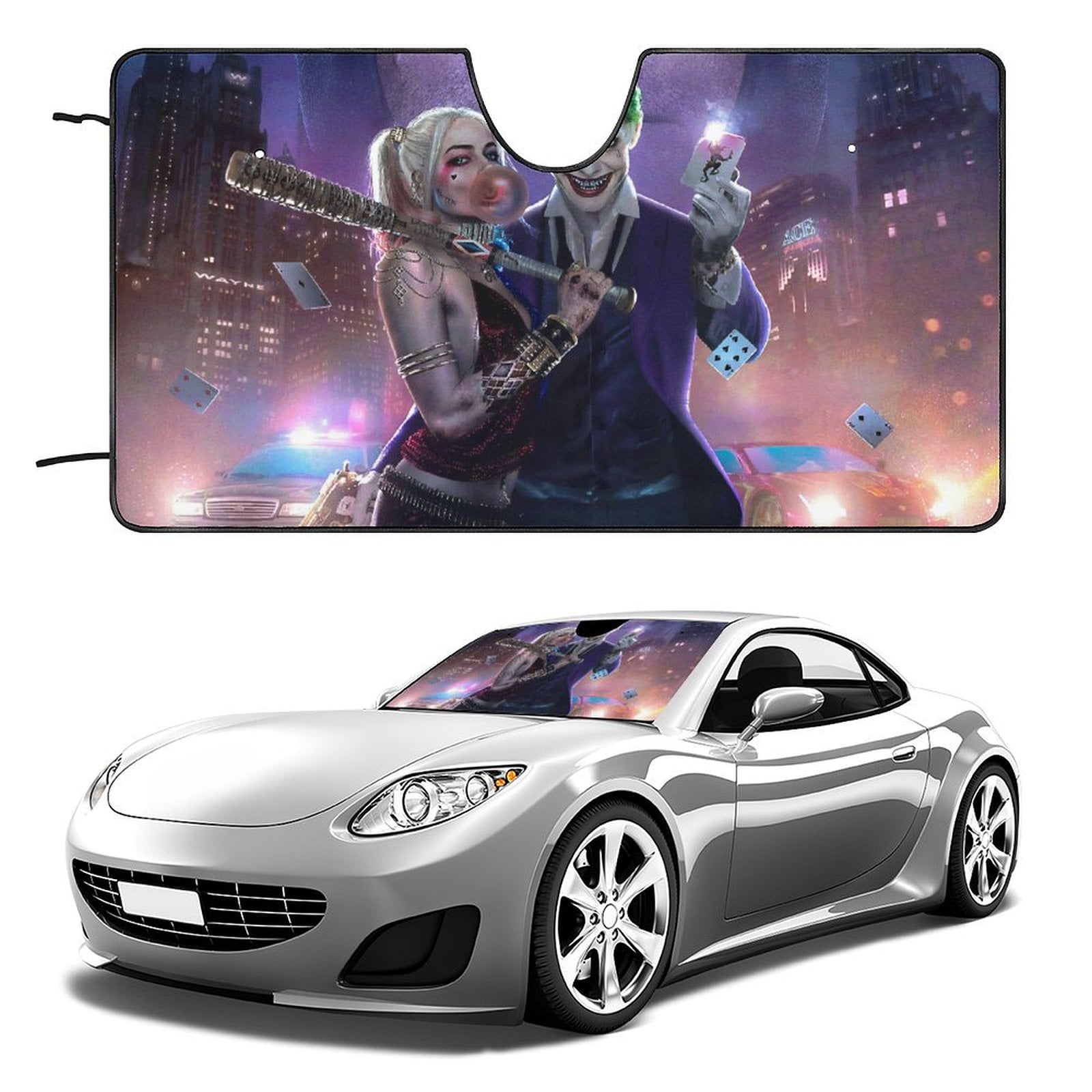 Harley Quinn Car Windshield Sunshade Accessories Umbrella Foldable ...