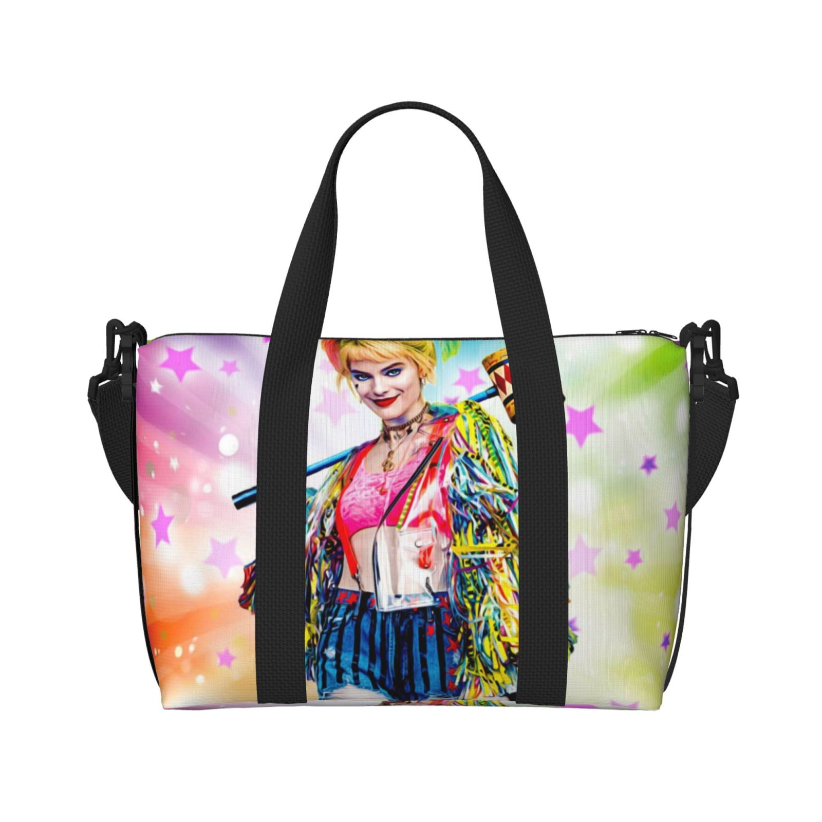 Harley Quinn Character Duffle Bag Overnighter Weekender Travel Bag Tote ...