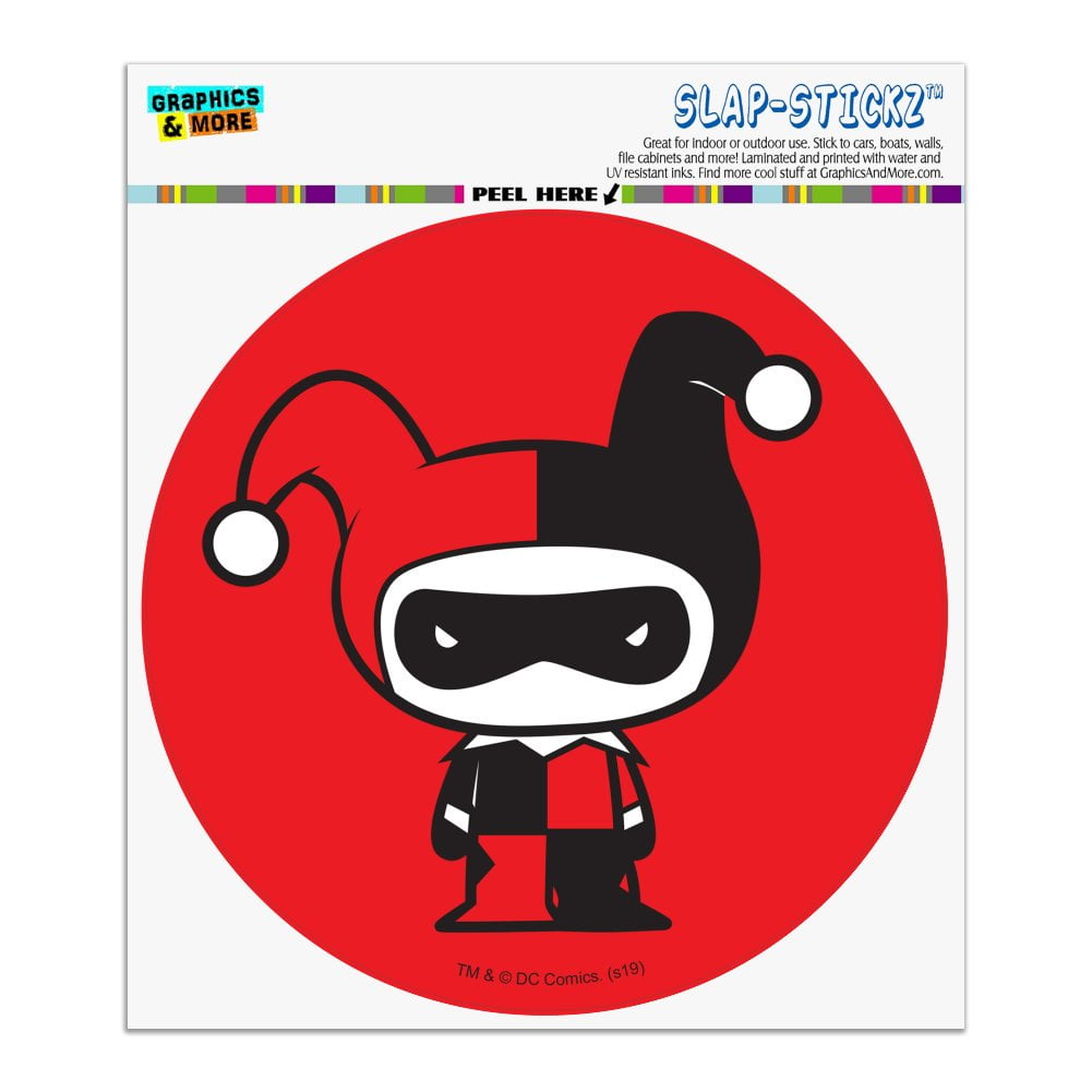 Harley Quinn Cute Chibi Character Automotive Car Window Locker Circle ...