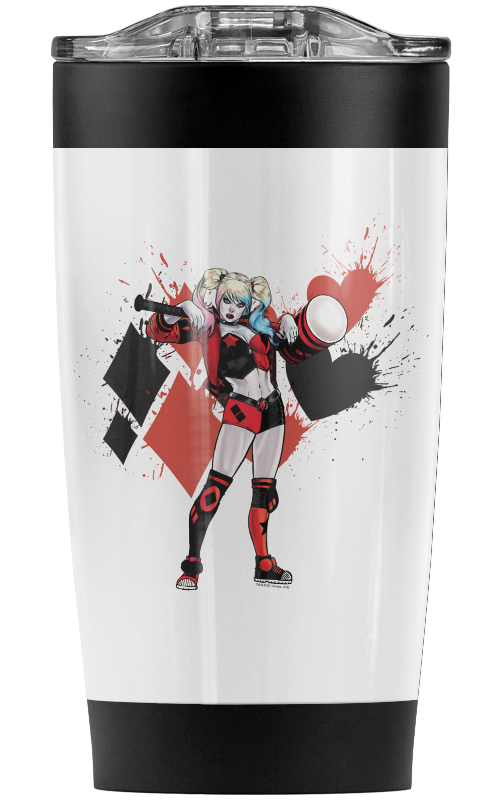 Harley Quinn Diamonds And Hearts Stainless Steel Tumbler 20 oz Coffee ...