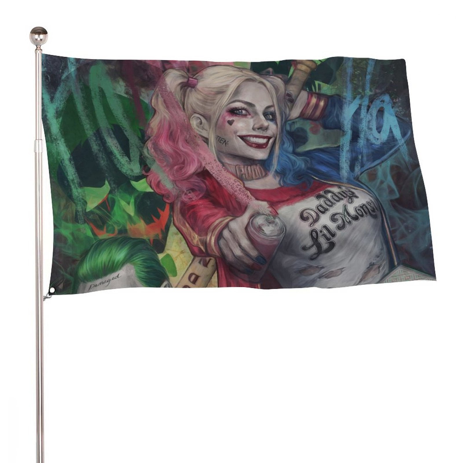 Harley Quinn Garden Banner - House Outdoor Flag for Yard And Lawn ...