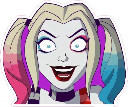 Harley Quinn Hq Head Face Sticker Window Decal Phone Decal Water Bottle ...
