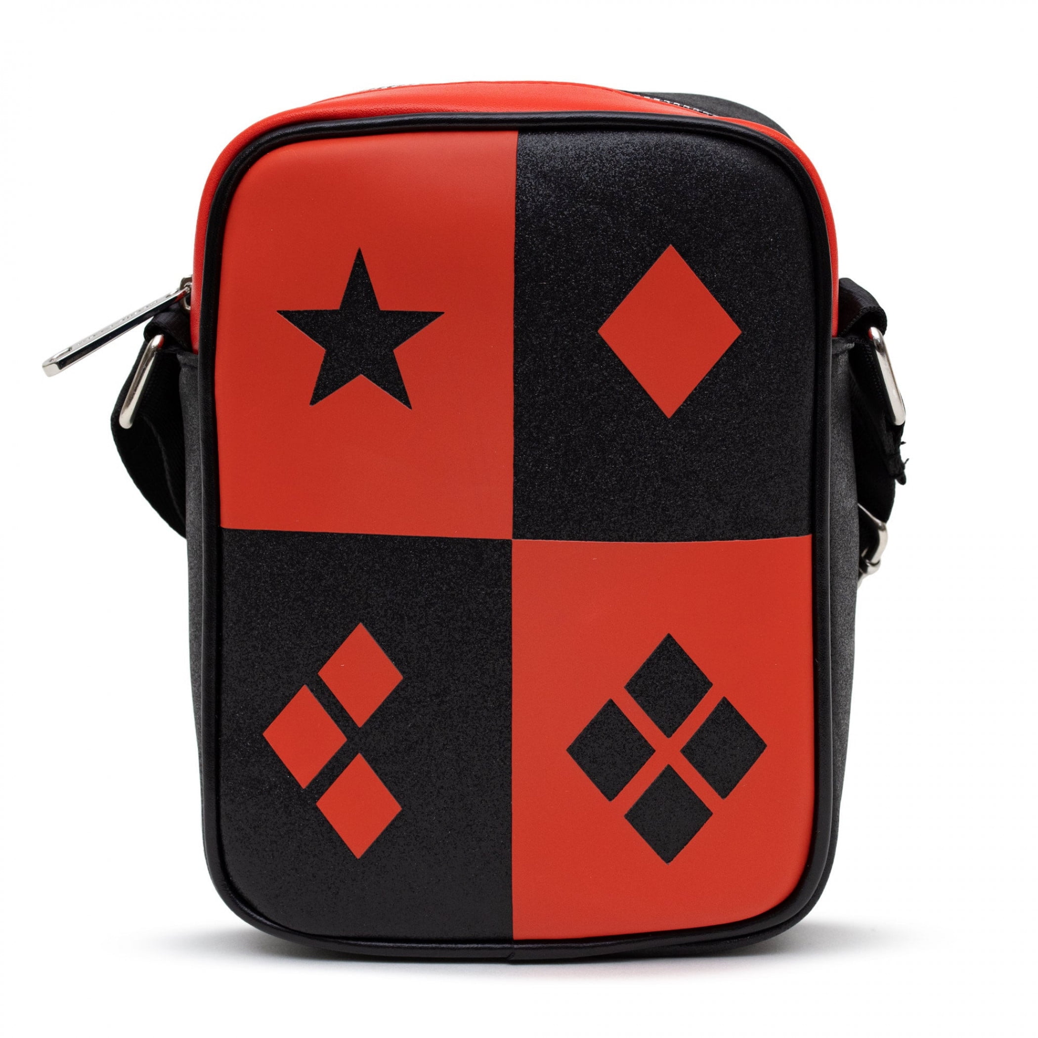 DC Comics Bag, Crossbody, Harley Quinn Diamonds Icons Red Black, Vegan ...