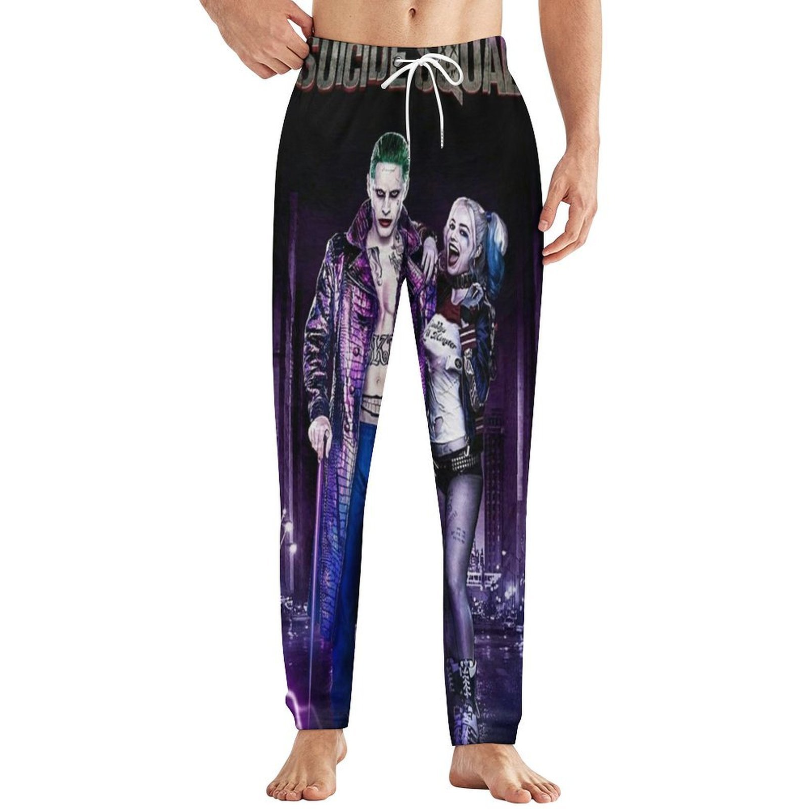 Harley Quinn Joker Animated Flannel Men's Pajama Pants Bottoms Home ...