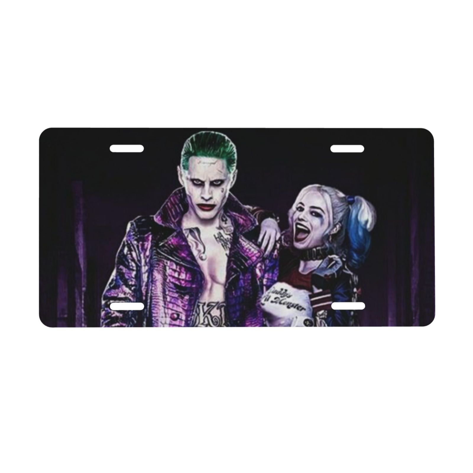 Harley Quinn Joker Animated License Plate Cover Aluminum Novelty Vanity ...