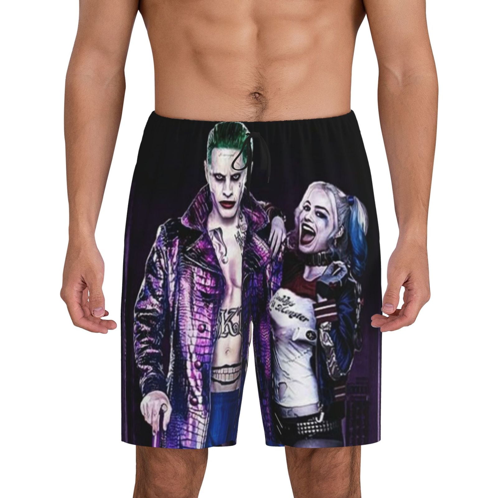 Harley Quinn Joker Animated Men's Short Pajama Pants Lightweight Daily ...