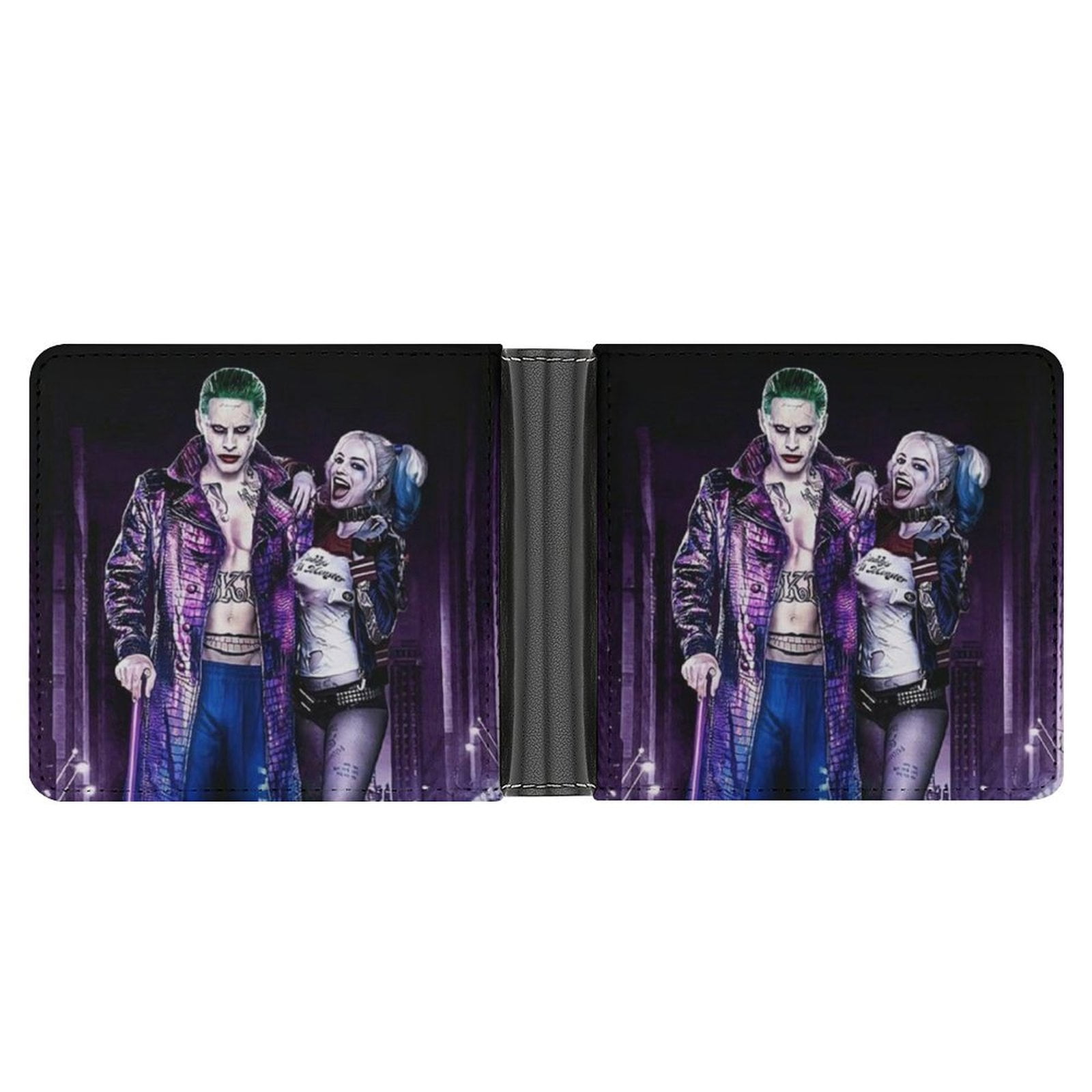 Harley Quinn Joker Animated PU Leather Bifold Wallet Money Organizers ...