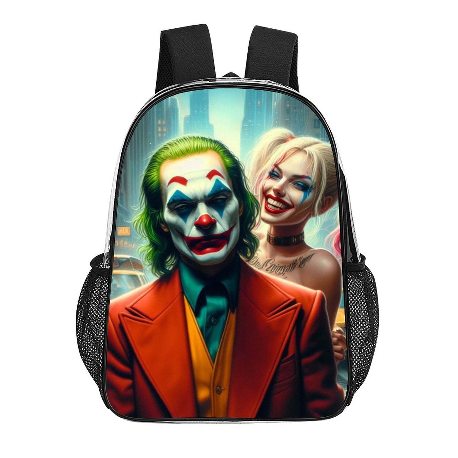 Harley Quinn Joker Film Clear Backpack Transparent Bag 17 Inch Large ...