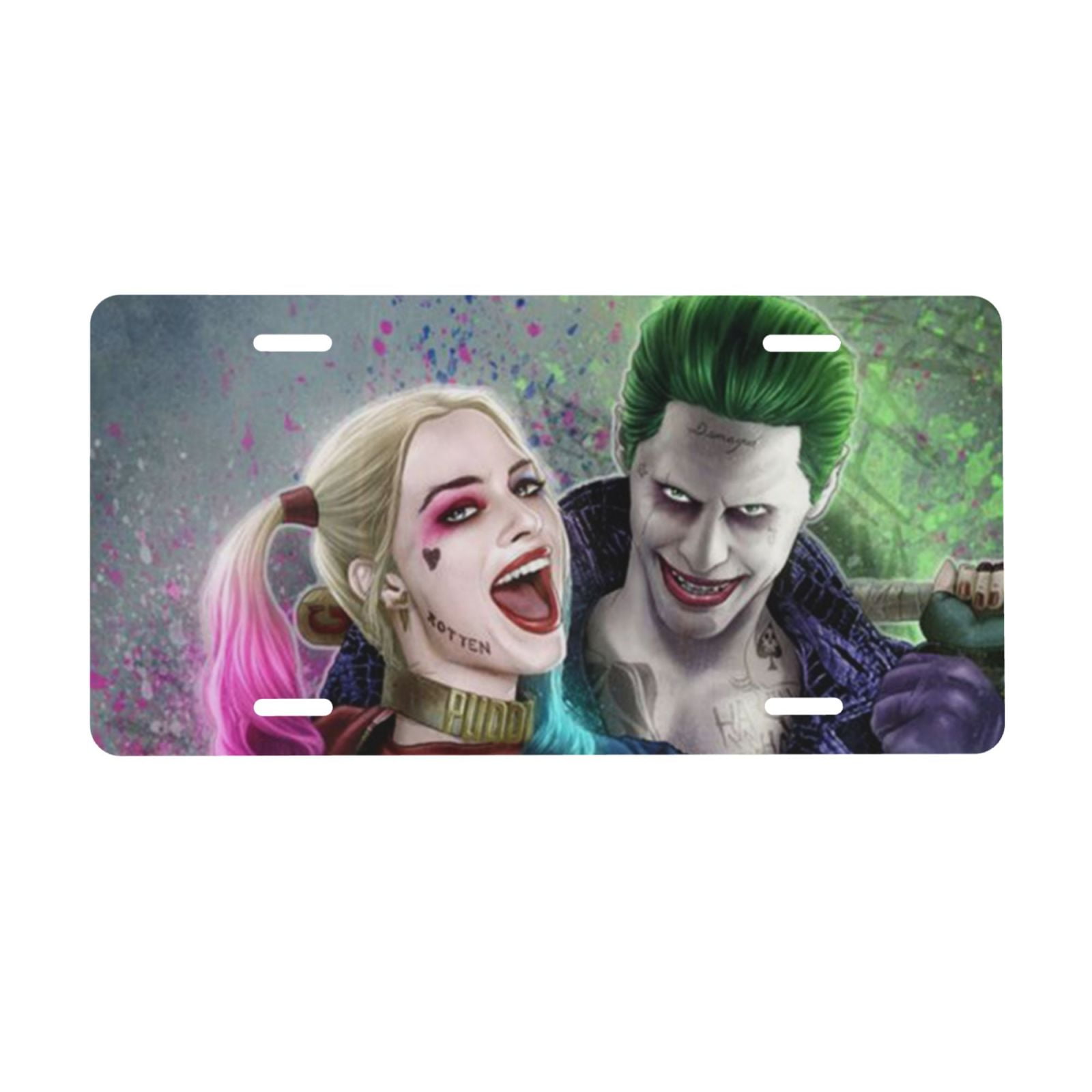 Harley Quinn Joker Film License Plate Cover Aluminum Novelty Vanity Tag ...