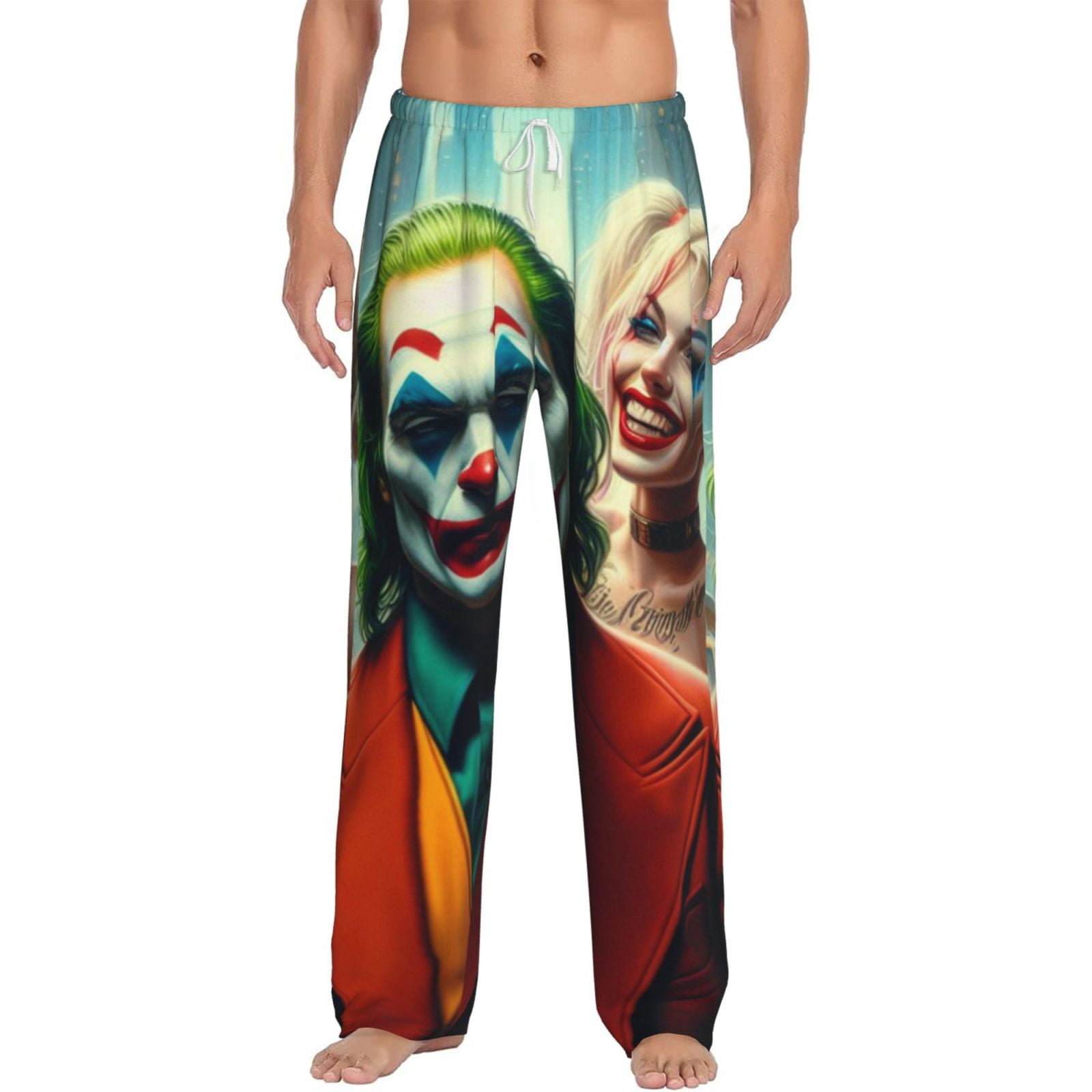 Harley Quinn Joker Film Men's Pajama Pants With Pockets Lounge Fashion ...