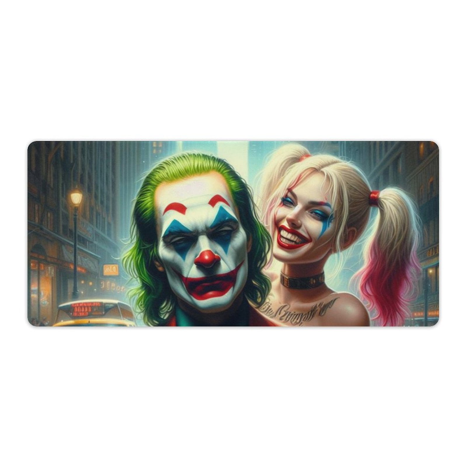 Harley Quinn Joker Film Mouse Pad Extended Gaming No-sliped Large Desk Mat Stitched Edge ...