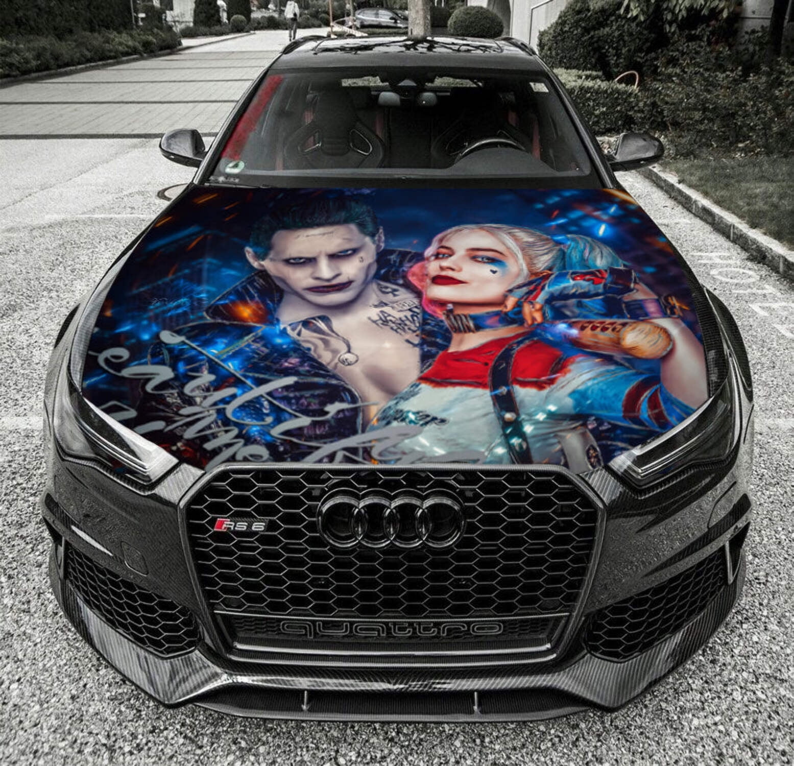 Harley Quinn Joker Car/Truck Hood Wrap - High Performance Vinyl Graphic ...