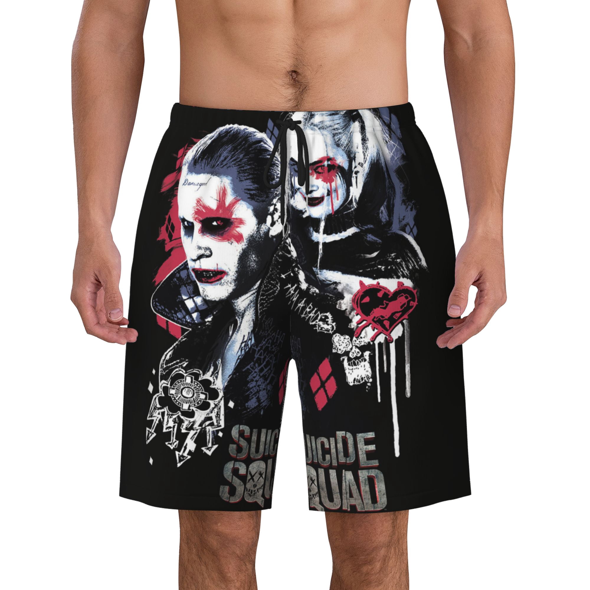 Harley Quinn Joker Men's Beach Pants Quick Dry Beach Shorts Swim Trunks ...