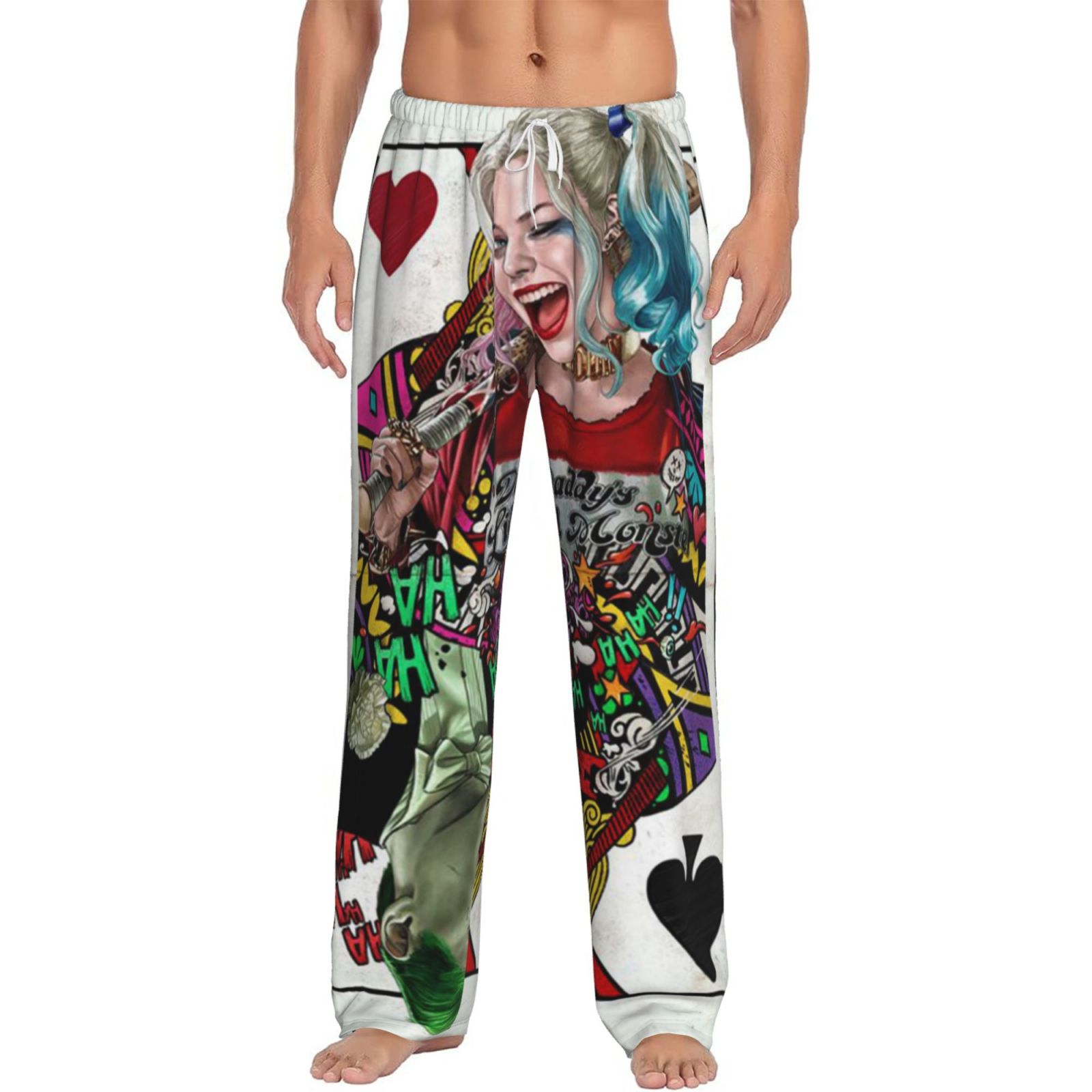 Harley Quinn Joker Men's Pajama Pants With Pockets Lounge Fashion Cozy ...