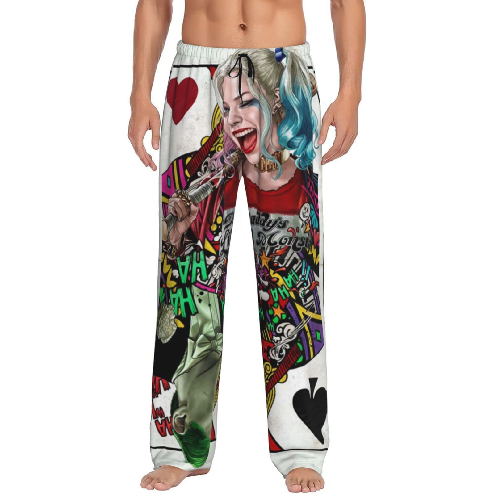 Harley Quinn Joker Men's Pajama Pants With Pockets Lounge Fashion Cozy ...