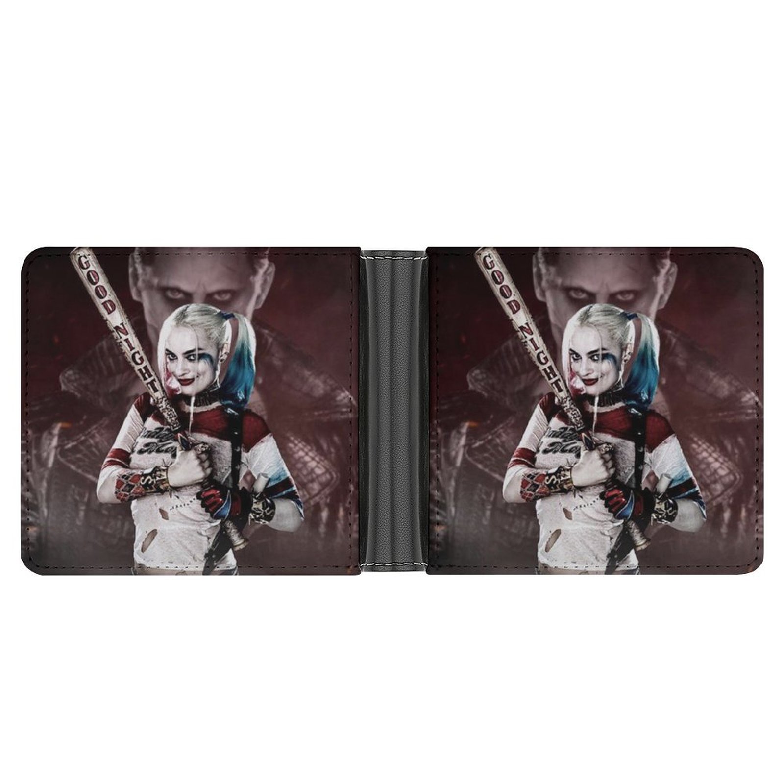 Harley Quinn Joker PU Leather Bifold Wallet Money Organizers Gift With ...