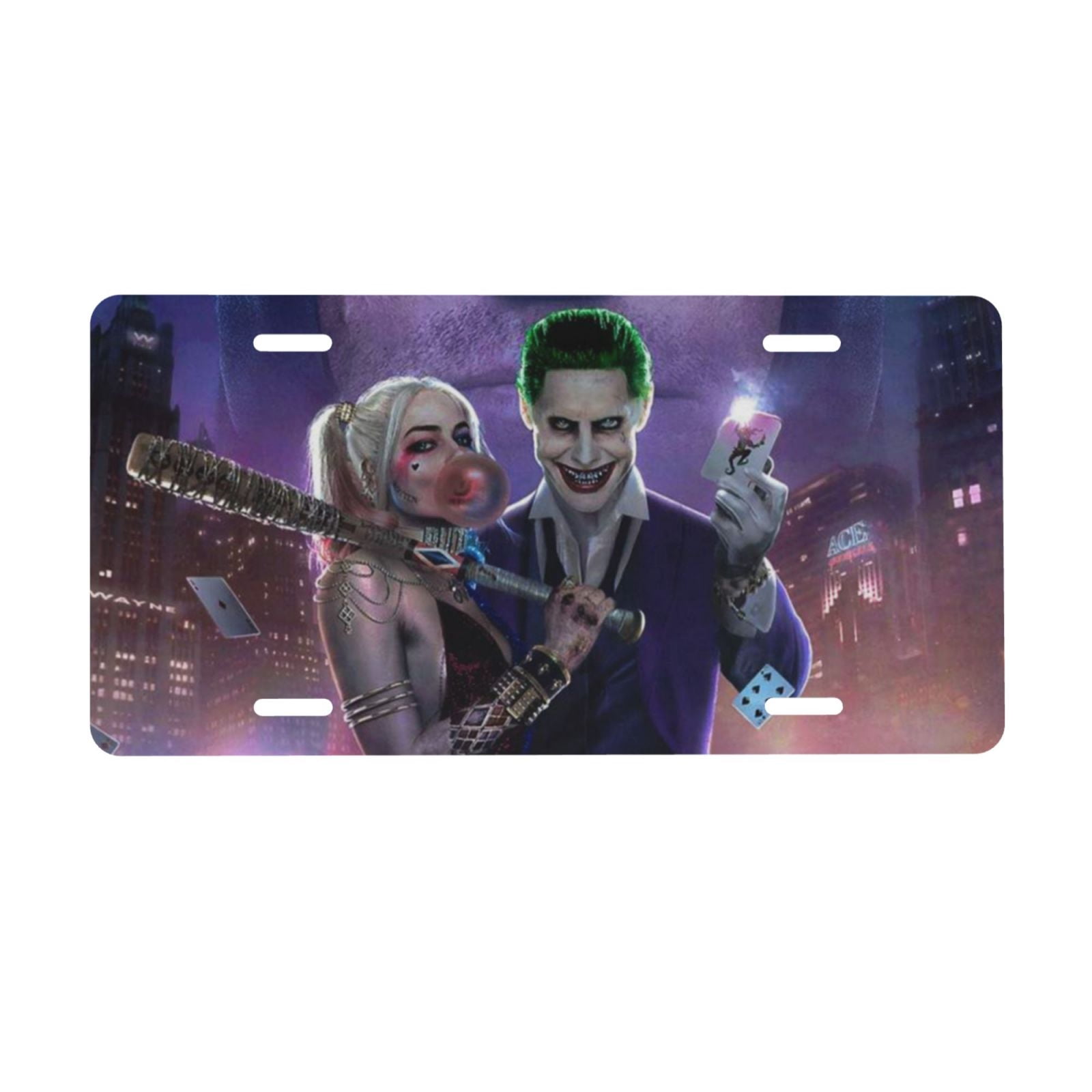 Harley Quinn Joker Poster License Plate Cover Aluminum Novelty Vanity ...