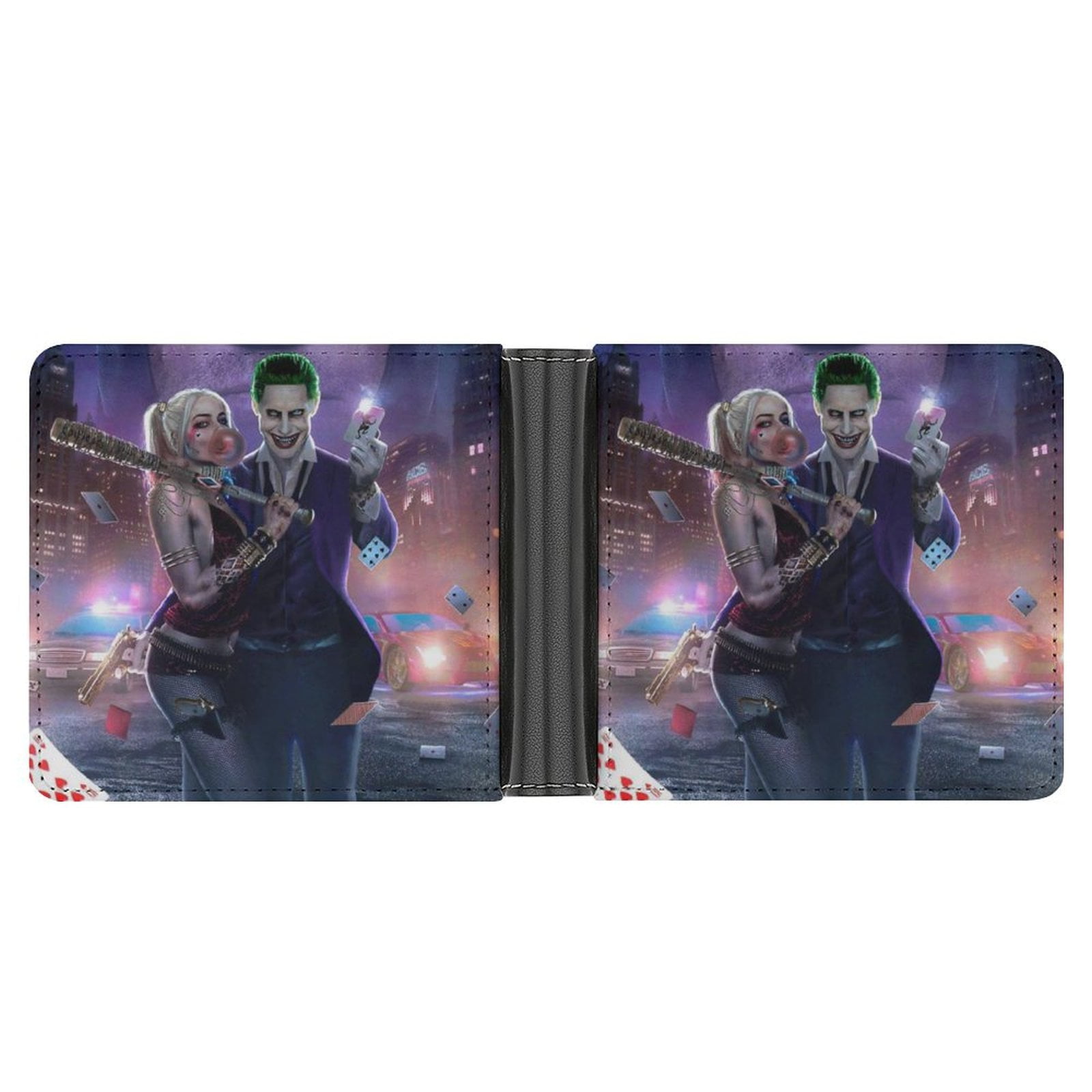 Harley Quinn Joker Poster PU Leather Bifold Wallet Money Organizers ...
