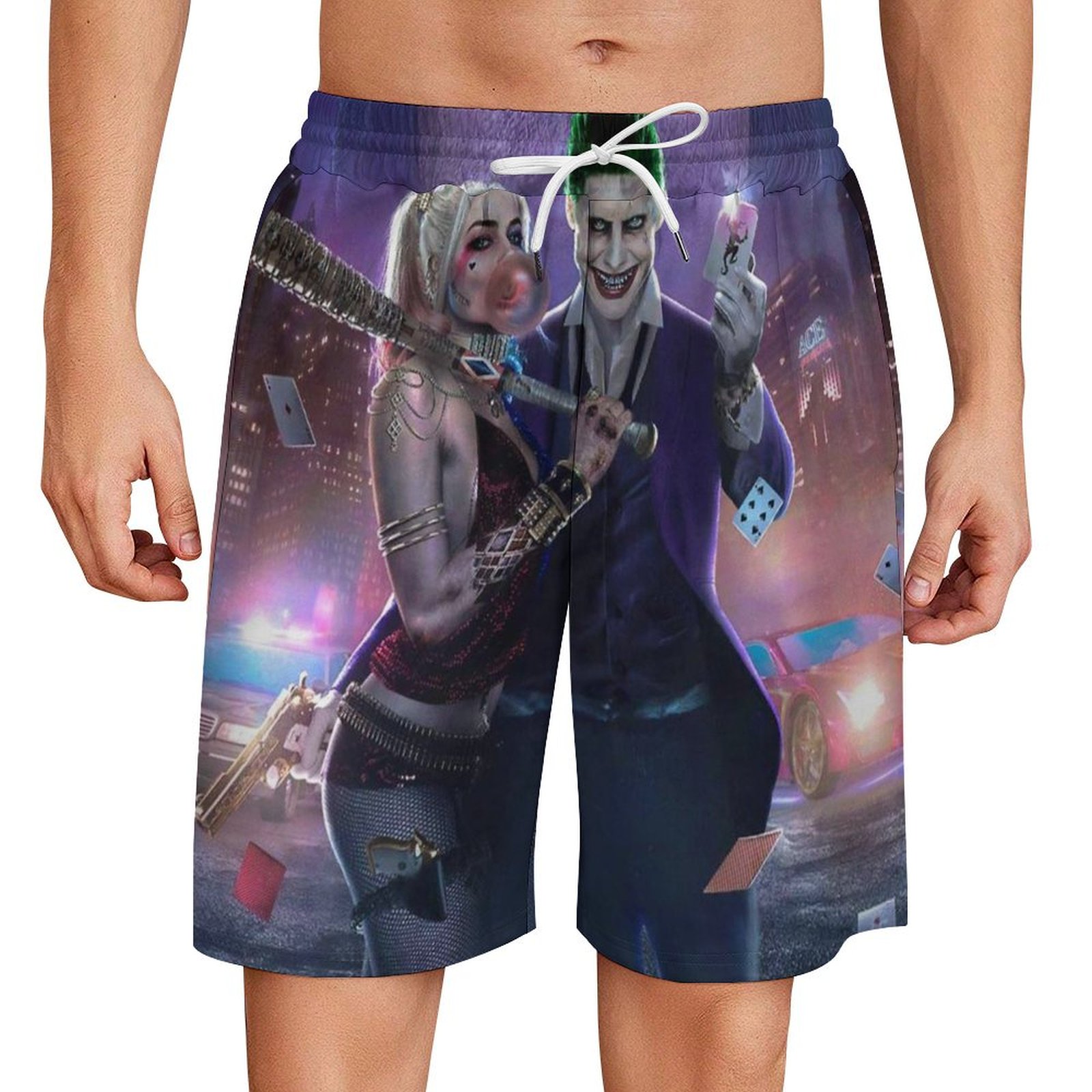 Harley Quinn Joker Poster Short Sweatpants Summer Daily Cozy Lounge ...
