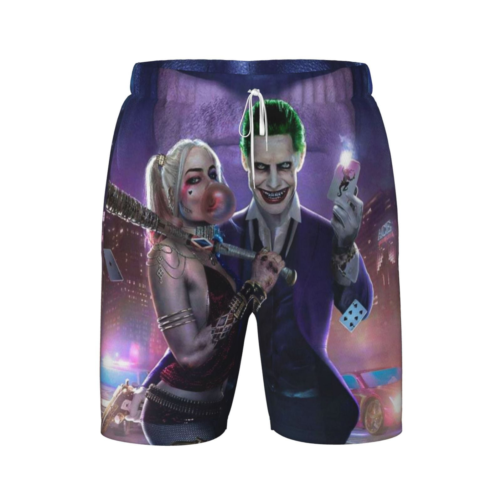 Harley Quinn Joker Poster Teen Swim Trunks Summer Beach Board Shorts ...