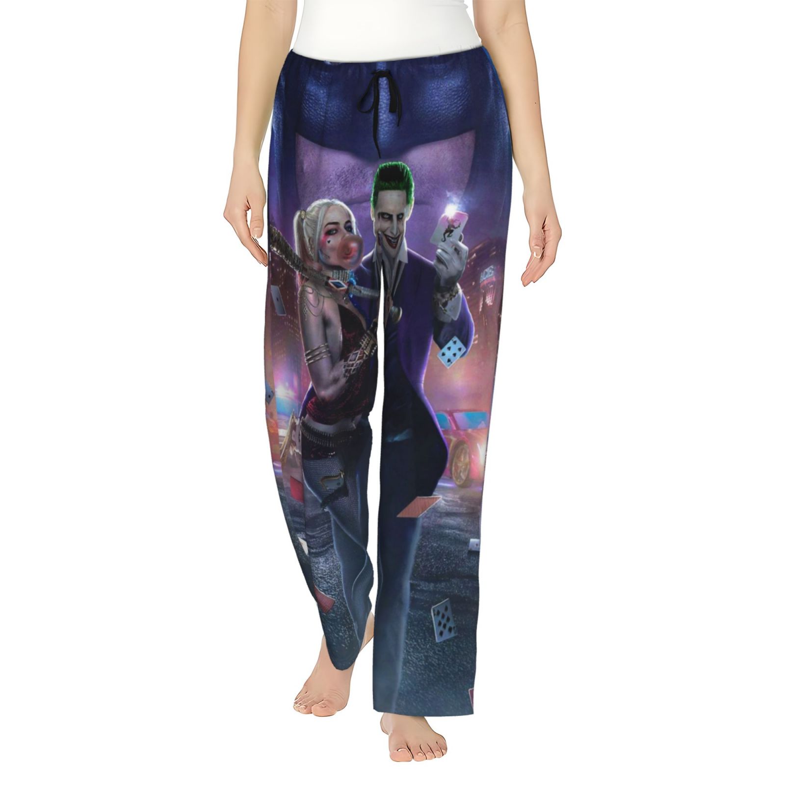 Harley Quinn Joker Poster Women's Pajama Pants With Pockets Lounge ...