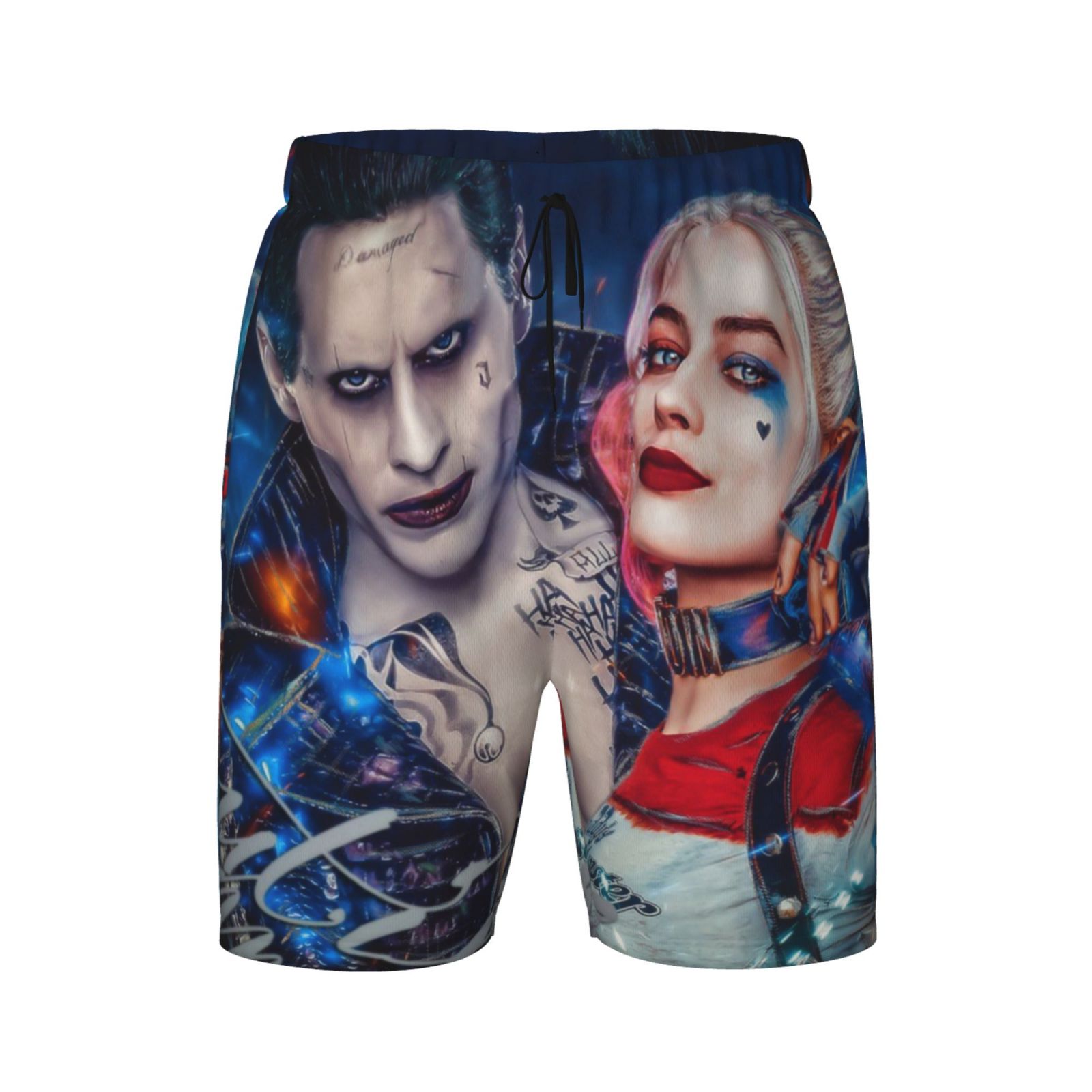 Harley Quinn Joker Teen Swim Trunks Summer Beach Board Shorts Double ...