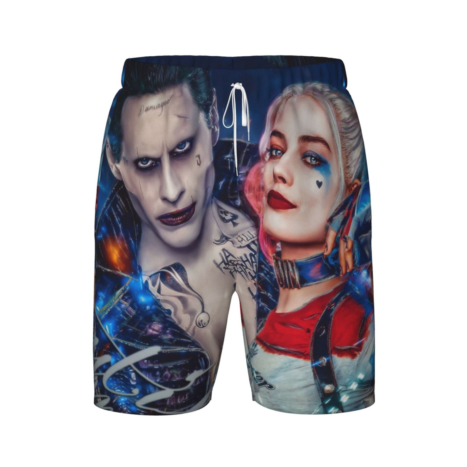 Harley Quinn Joker Teen Swim Trunks Summer Beach Board Shorts Quick Dry ...