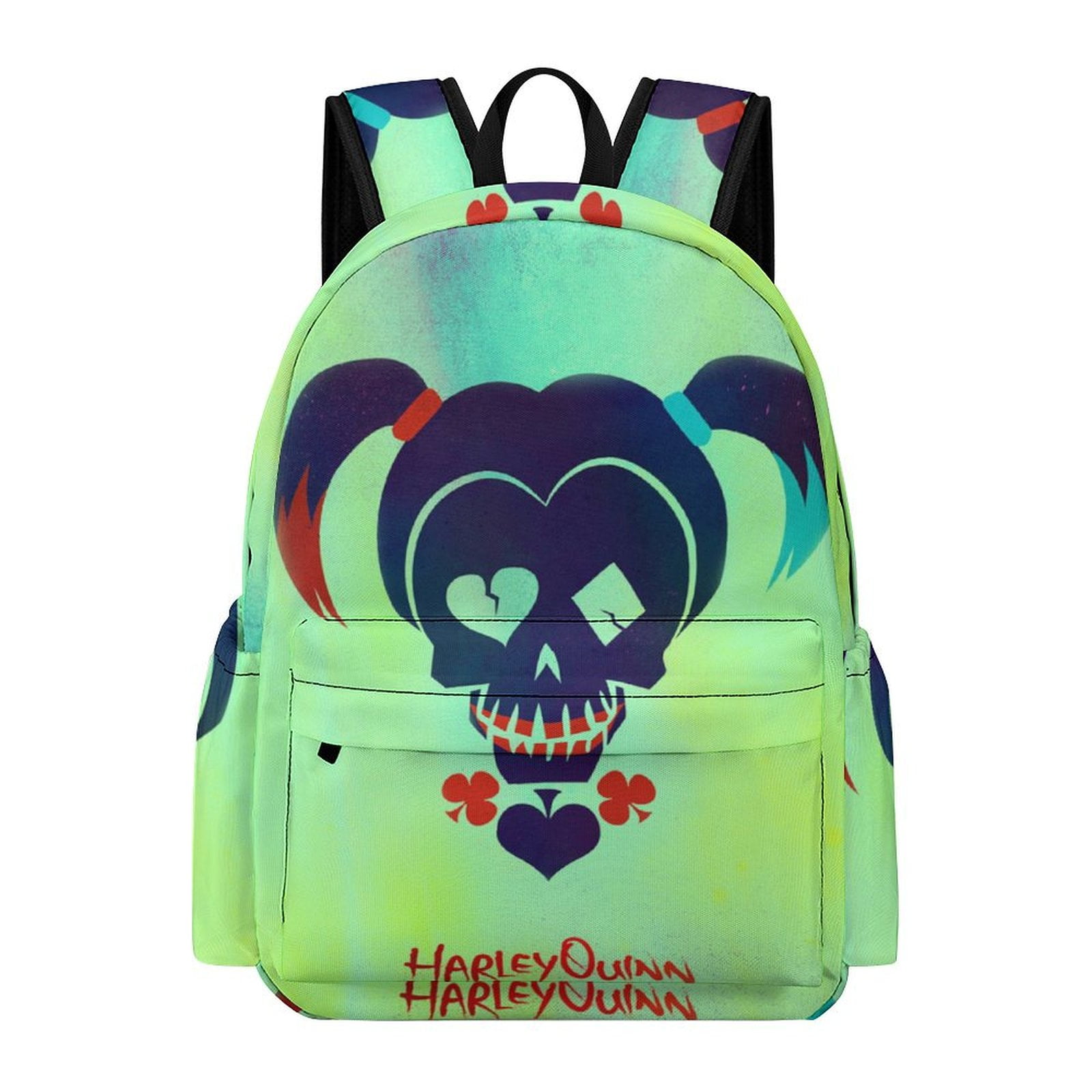 Harley Quinn Logo Adjustable Laptop Backpack Daypack Satchel Bookbag Half Printed Rucksack ...