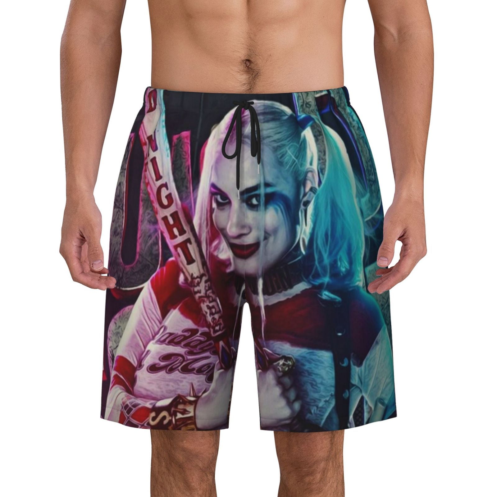 Harley Quinn Mens Swim Trunks Quick Dry Board Shorts with Mesh Lining ...