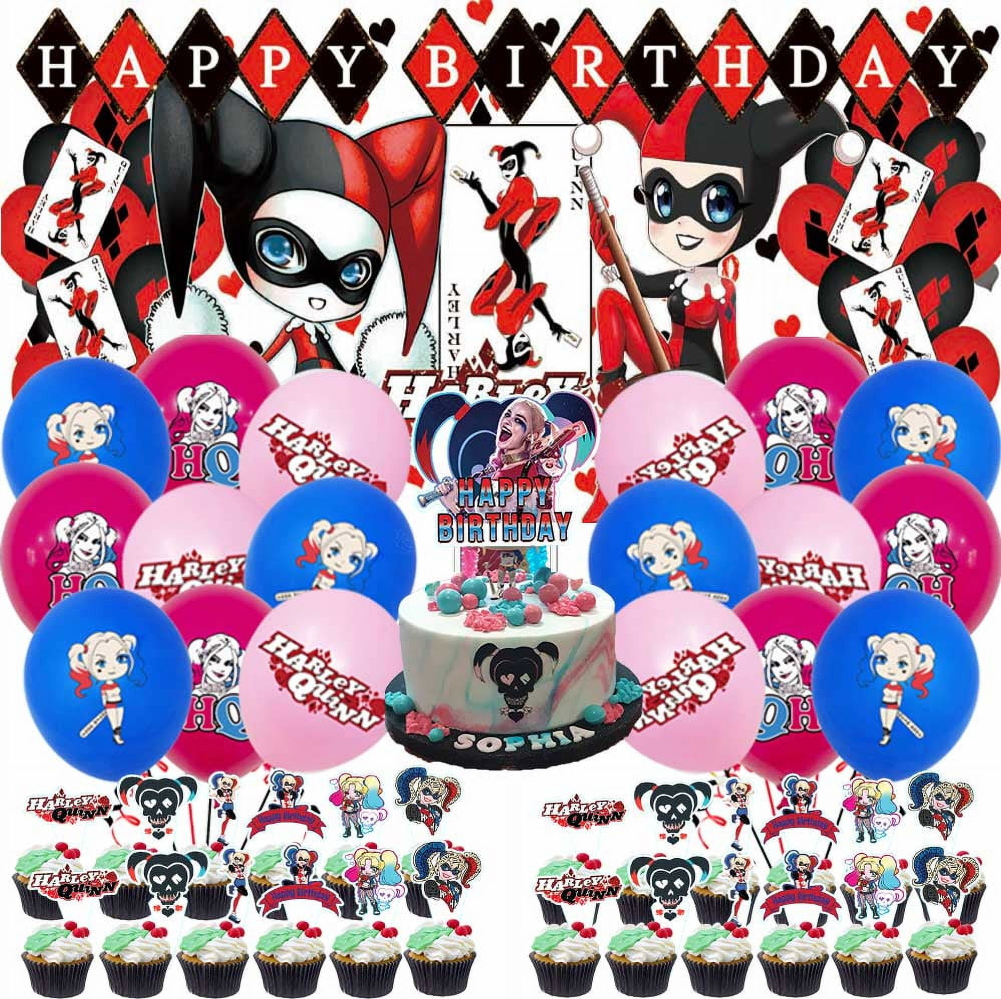 Harley Quinn Party Supplies Superhero Decor Cake Topper for Super Girl ...