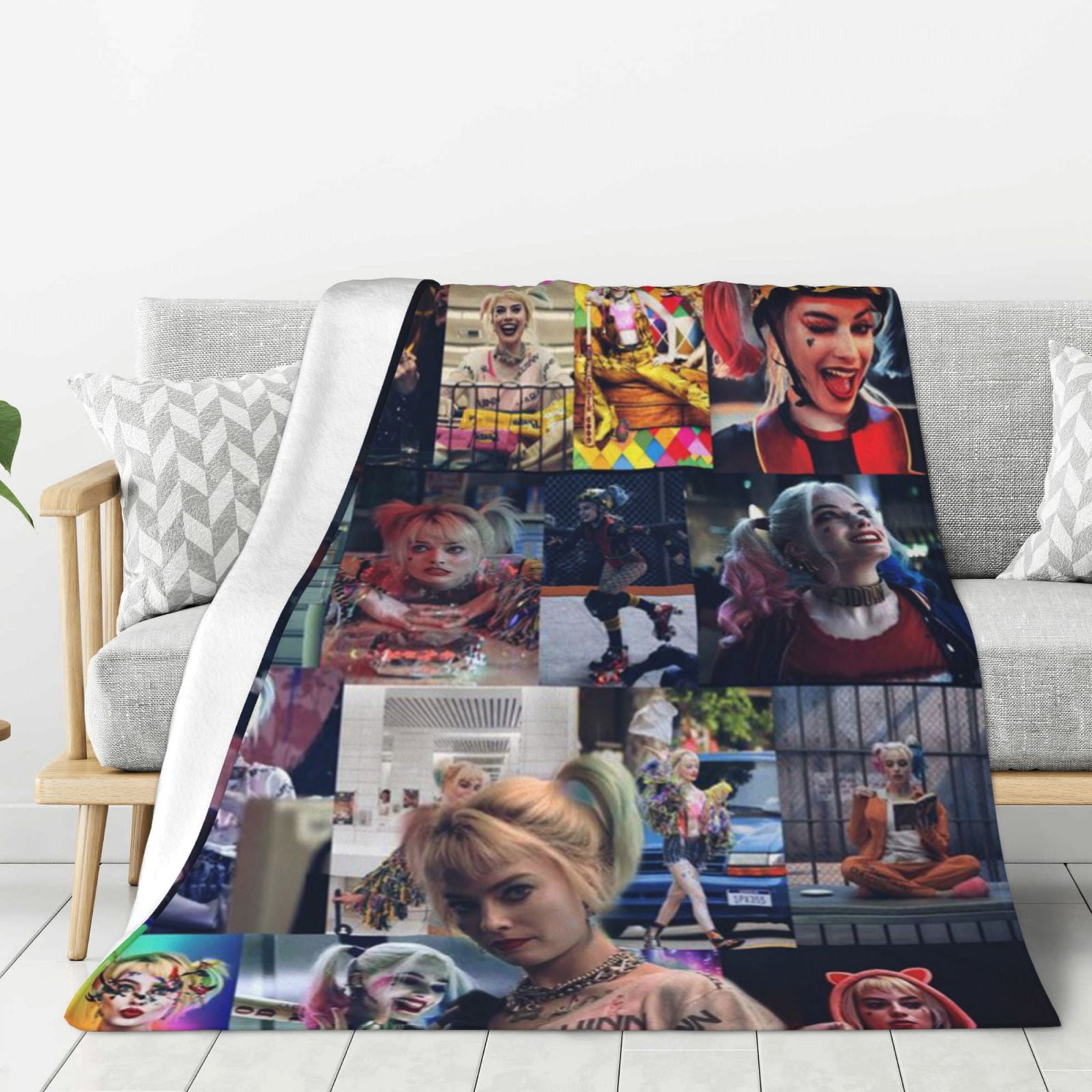 Harley Quinn Pattern Thick Blanket Cozy Soft Fuzzy Anti-pilling Flannel ...