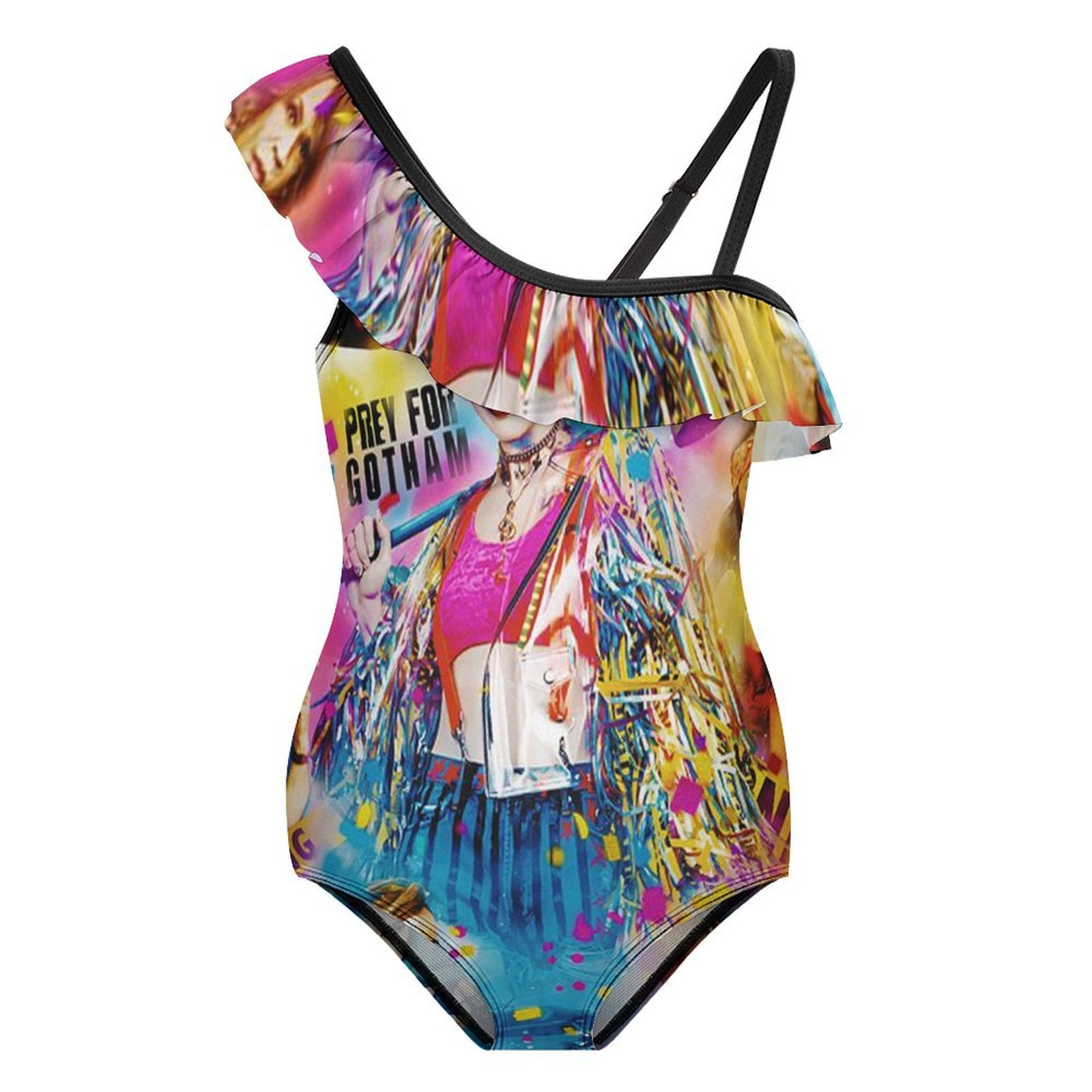 Harley Quinn Poster Film One-Piece Swimsuit for Girls Adjustable One ...
