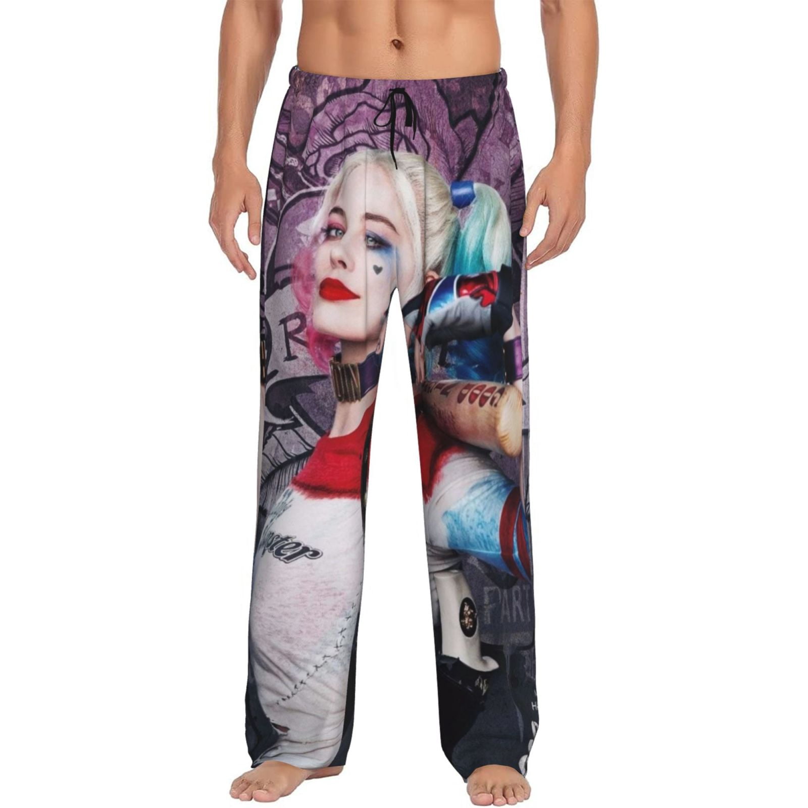 Harley Quinn Poster Men's Pajama Pants With Pockets Lounge Fashion Cozy ...