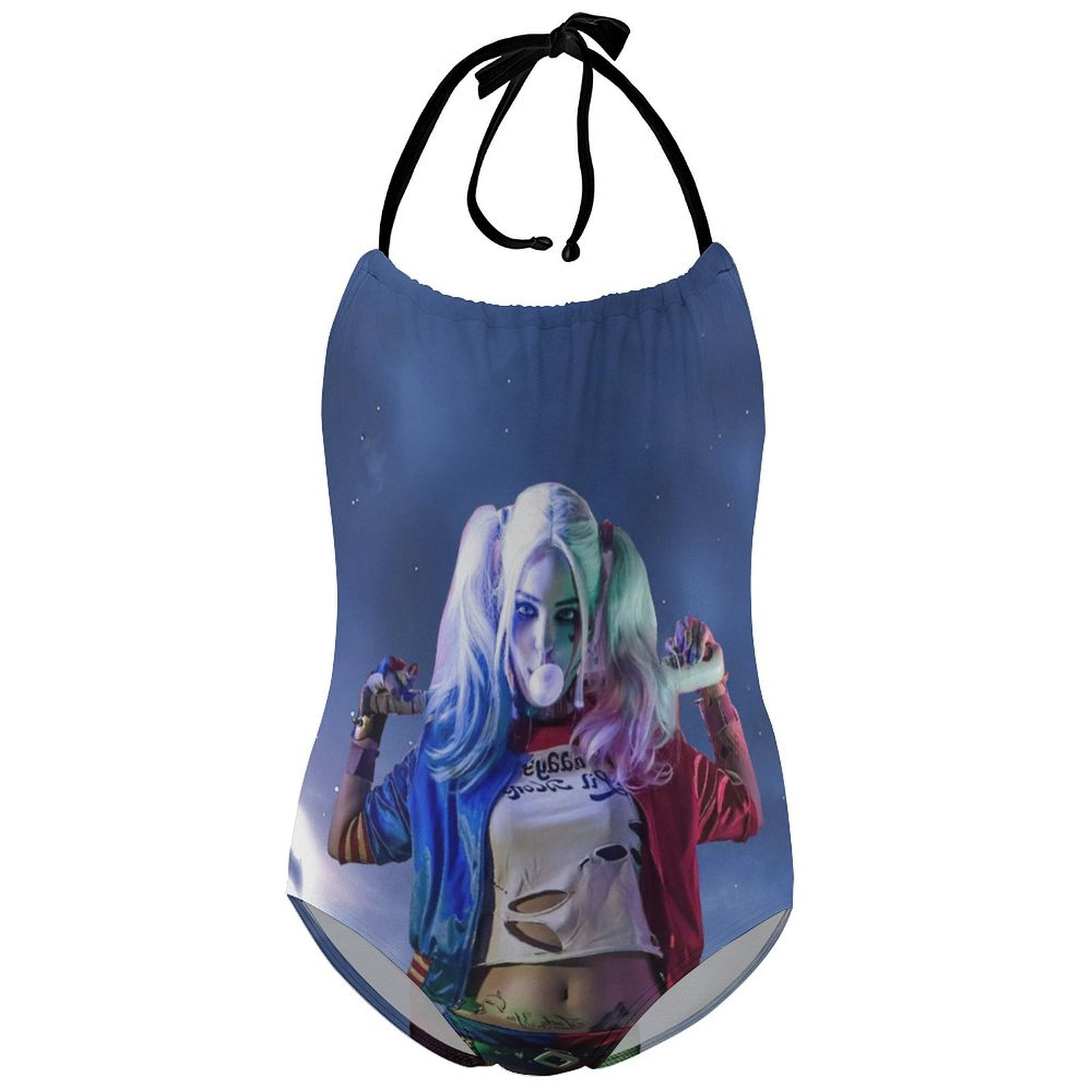 Harley Quinn Squad Children's One-piece Swimwear Halterneck Swimsuit ...
