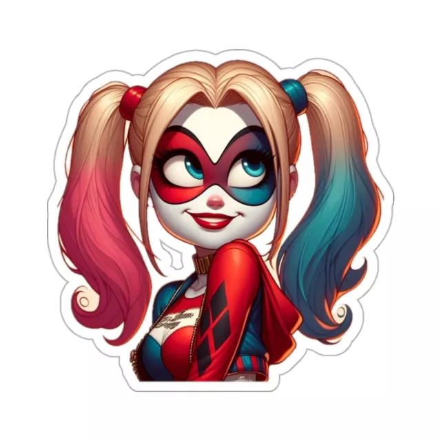 Harley Quinn Stickers Cute Avatar Cartoon Style Fan Artwork Design ...