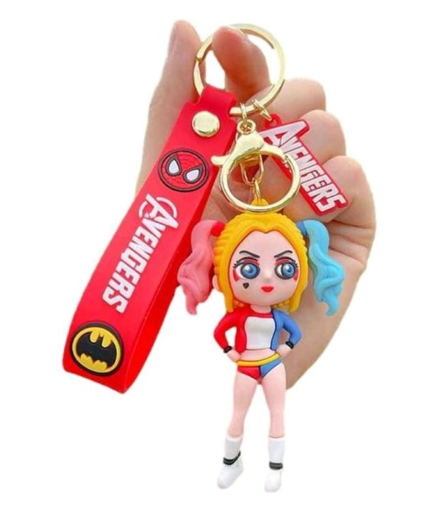 Harley Quinn Suicide Squad Superhero Character Silicone Charm Keychain ...