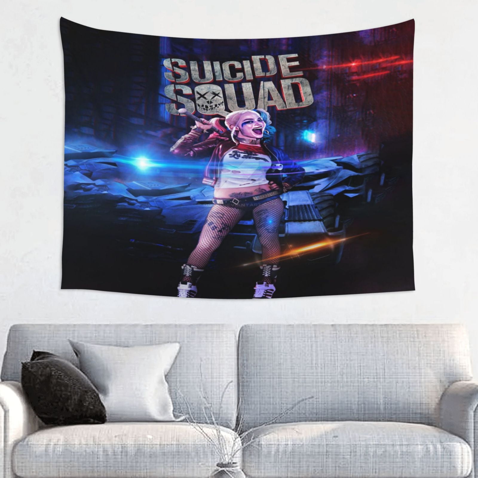 Harley Qu-in Tapestry Anime Poster Large Background Wall Art Bedroom ...