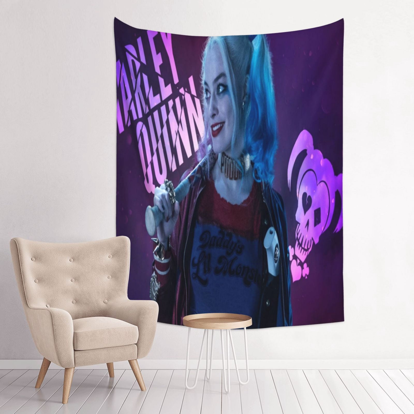 Harley Qu-in Tapestry Anime Poster Large Background Wall Art Bedroom ...